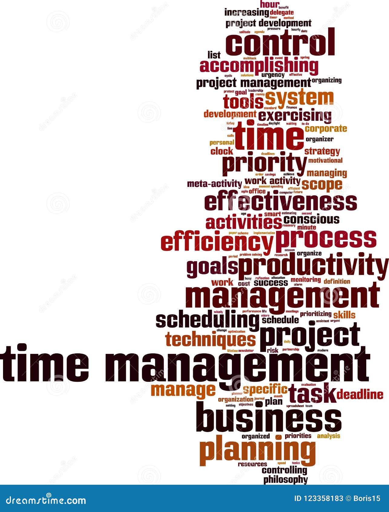 Time management word cloud stock vector. Illustration of prioritizing ...
