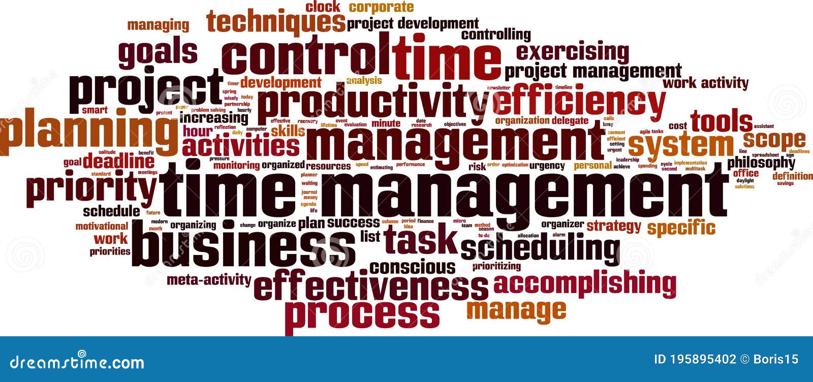 Time management word cloud stock vector. Illustration of organizer ...