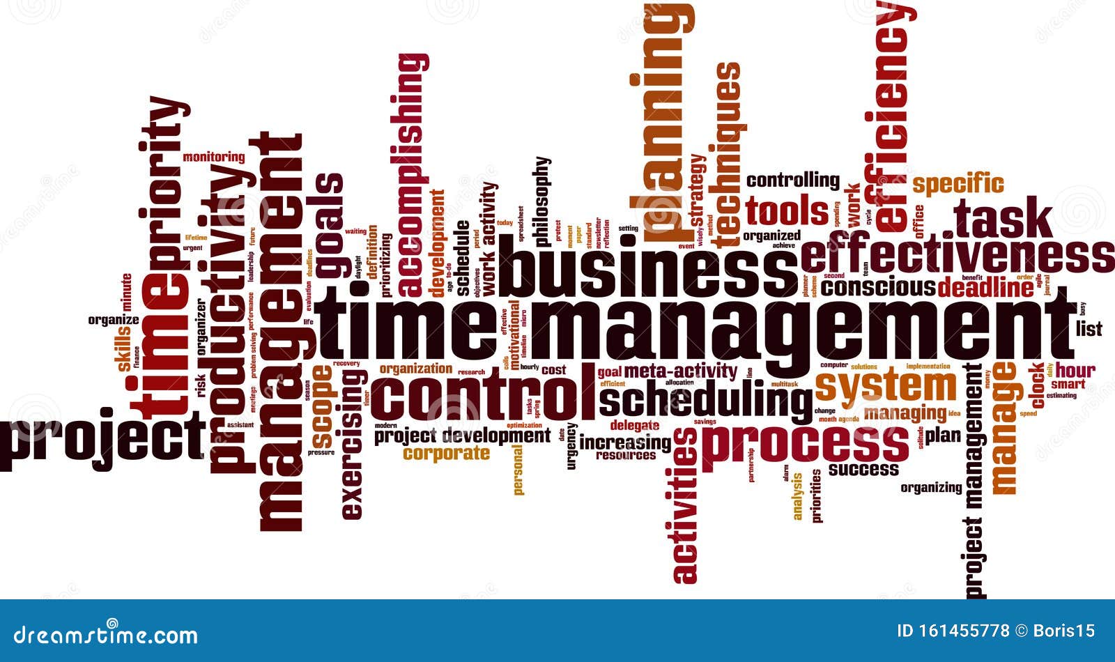 Time management word cloud stock vector. Illustration of priority ...