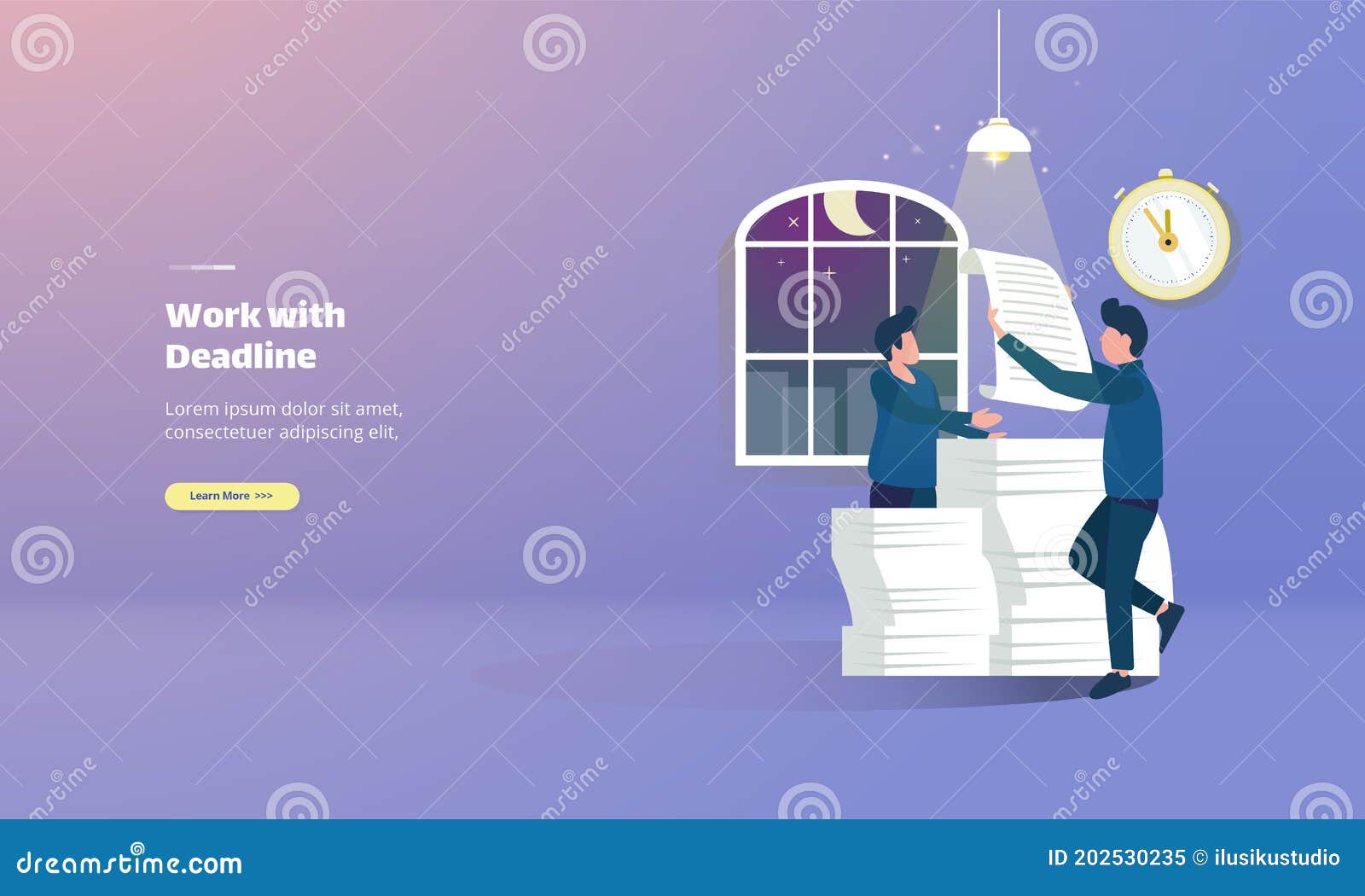 People Work Hard with Deadlines on Illustration Concept Stock Vector ...