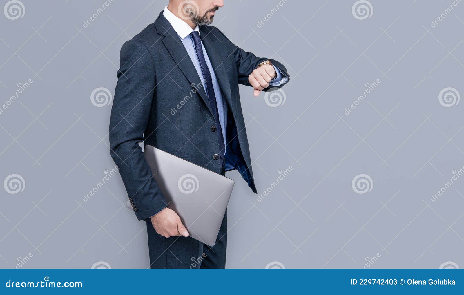 Time Management. Workaholic Checking Time. Behind Schedule Concept ...