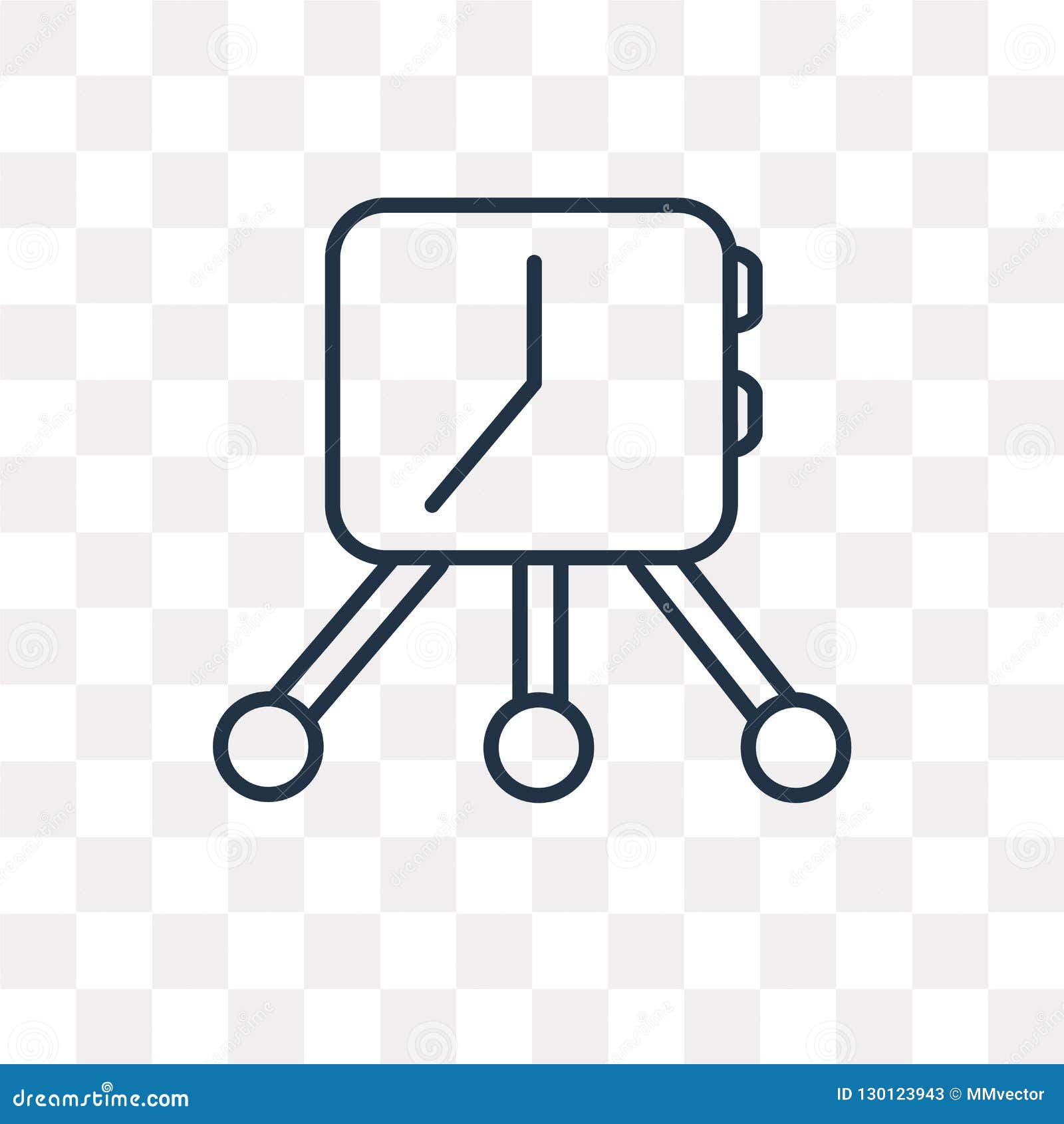 Time Manager Vector Icon Isolated on Transparent Background, Lin Stock ...