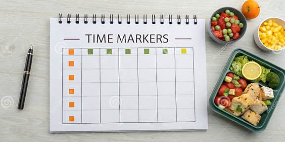 Time Markers Highlighted Vertical Time Markers at Specific Intervals ...