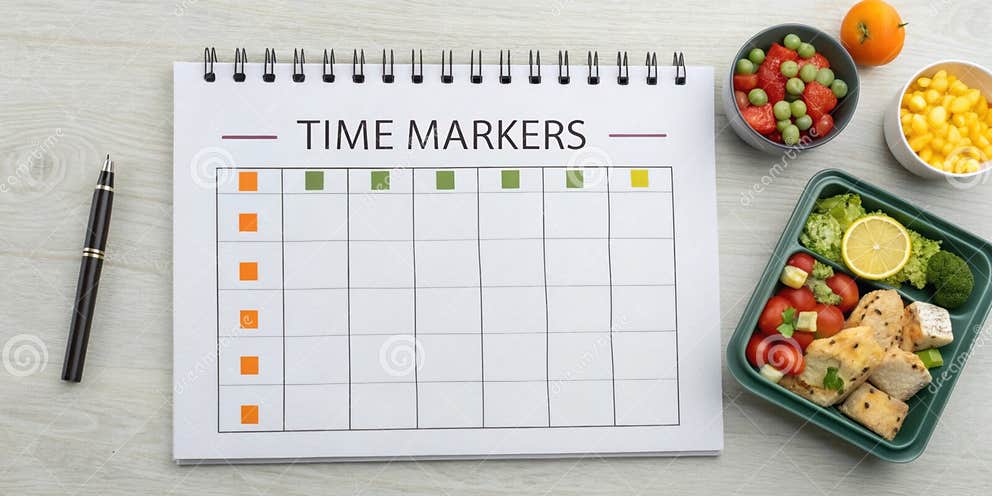 Time Markers Highlighted Vertical Time Markers at Specific Intervals ...