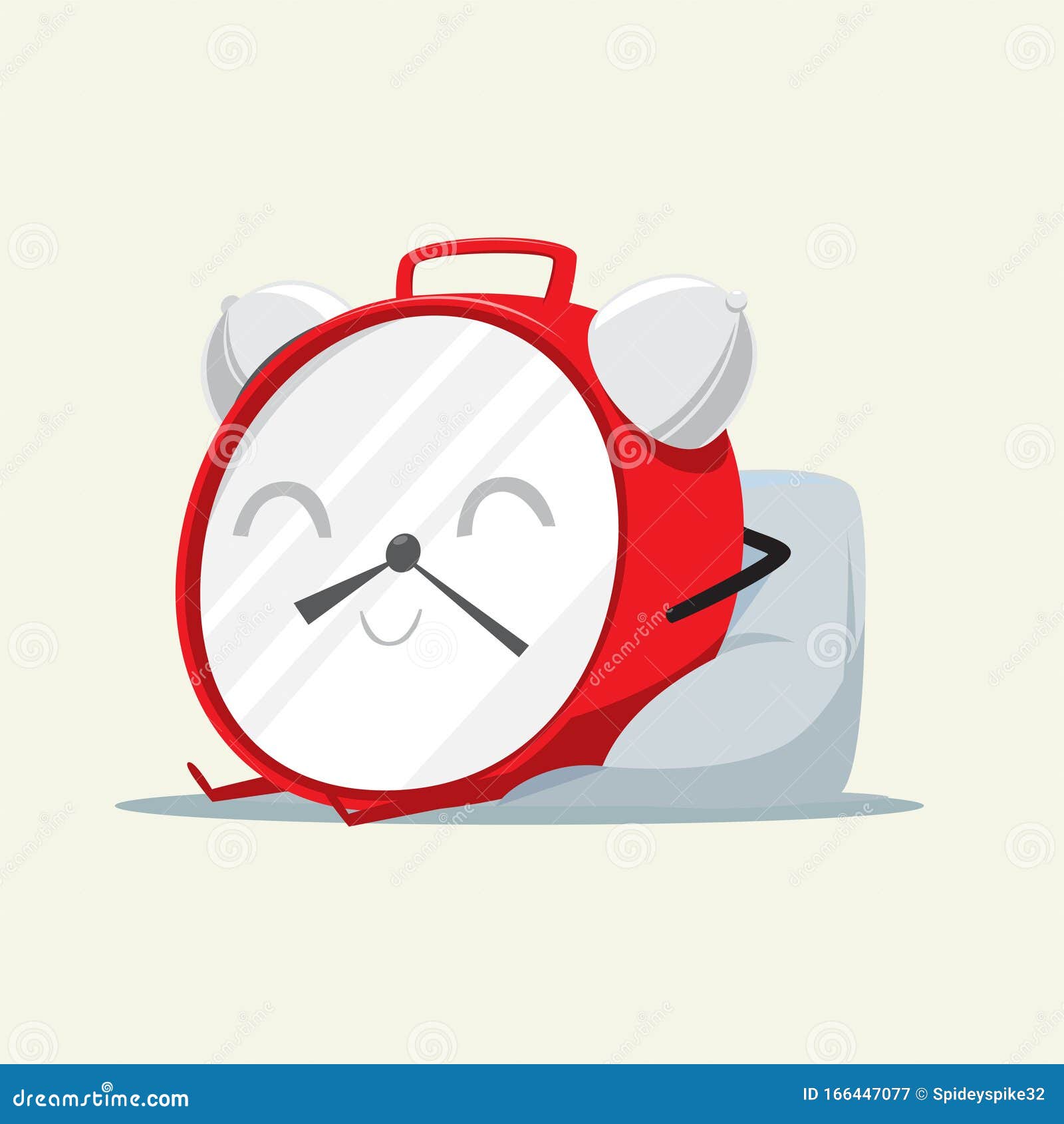The Time Mascot is Taking a Rest. Isolated Vector Illustration Stock ...
