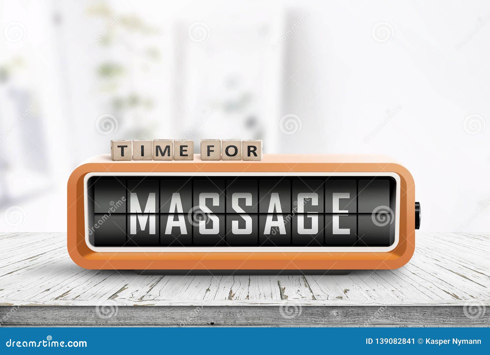 Time for Massage Message on a Retro Clock Stock Image - Image of ...