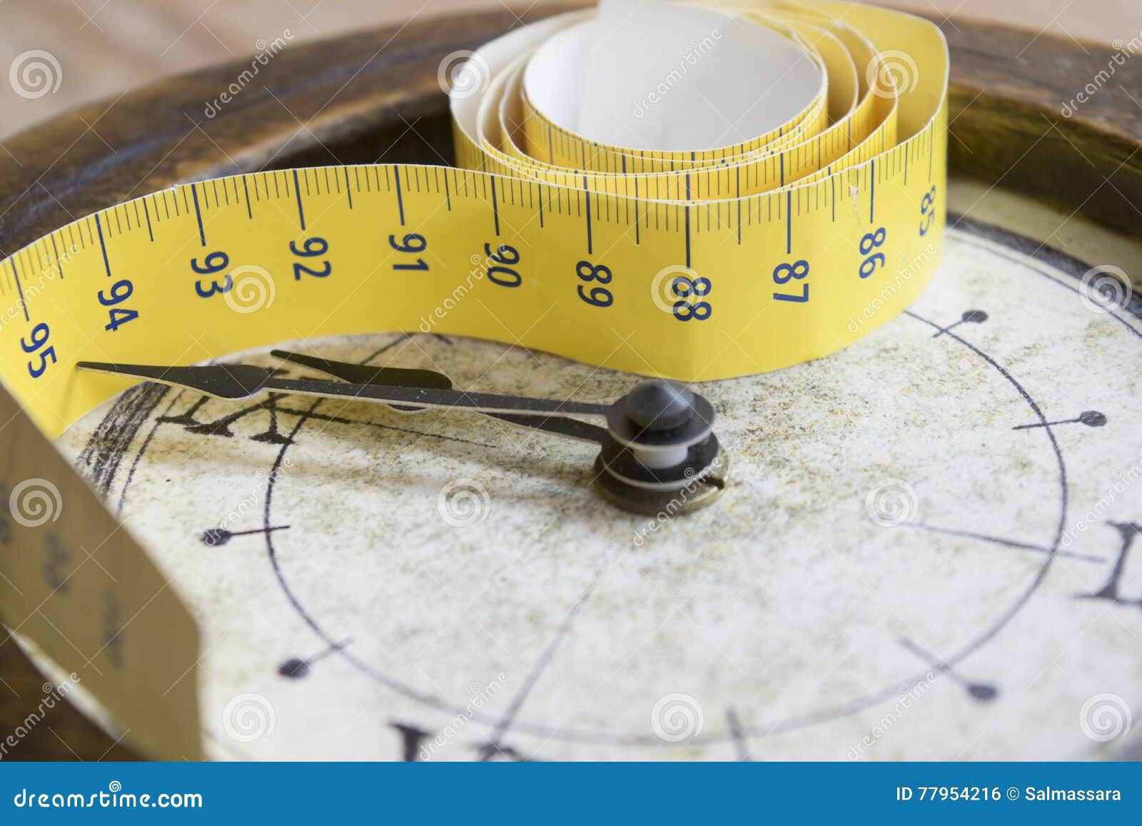 Time Measure. Concept with Meter and Old Clock Stock Photo - Image of ...