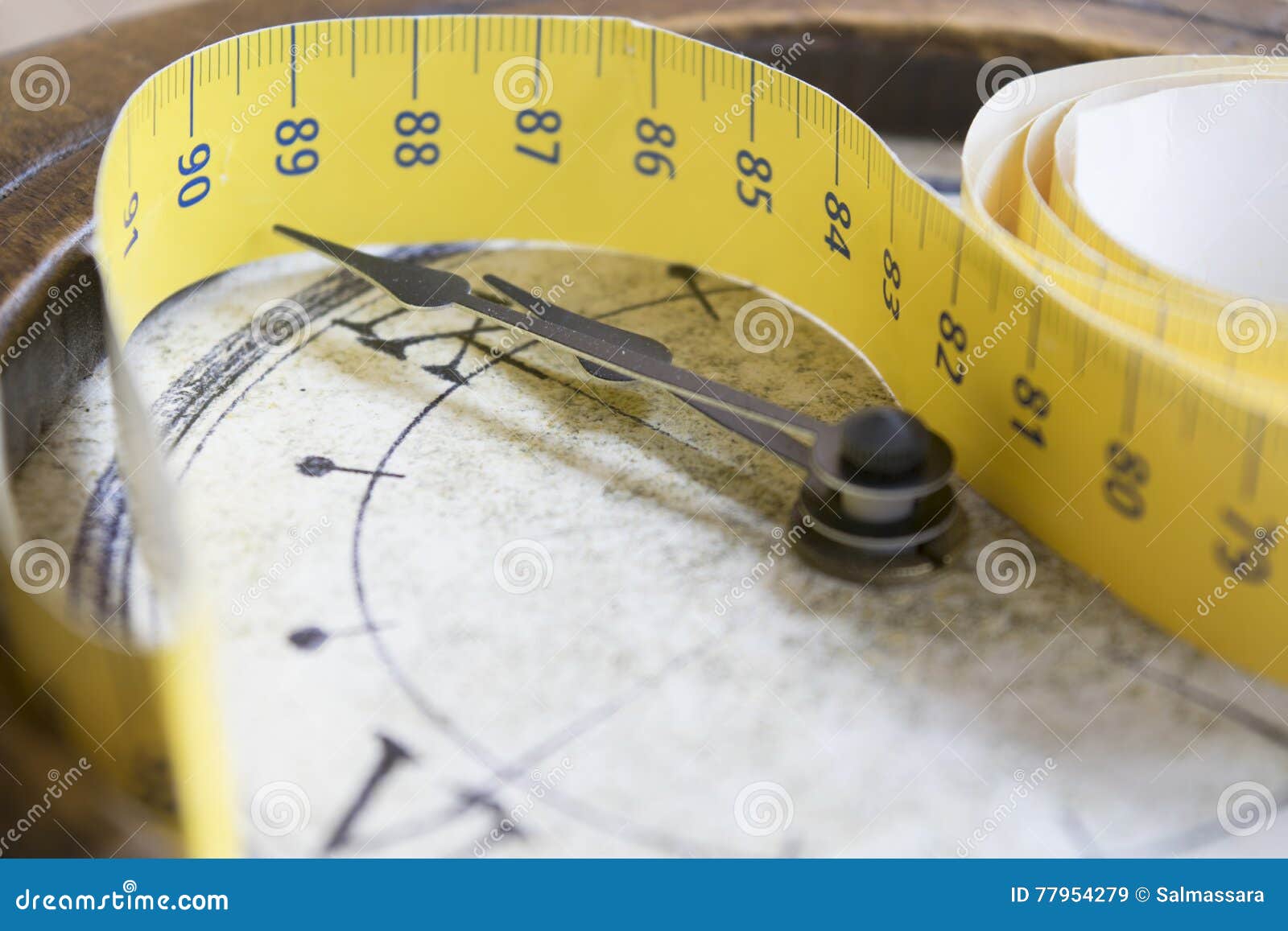 Time Measure. Concept with Meter and Old Clock Stock Image - Image of ...