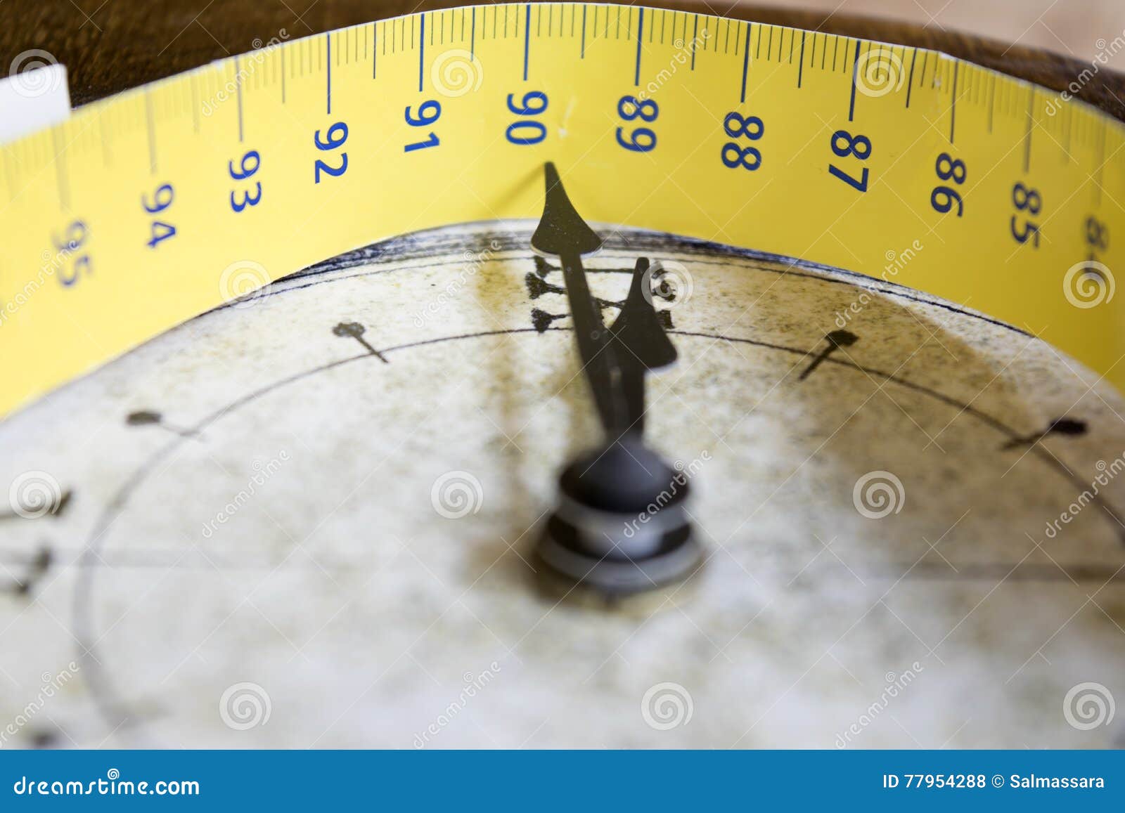 Time Measure. Concept with Meter and Old Clock Stock Photo - Image of ...
