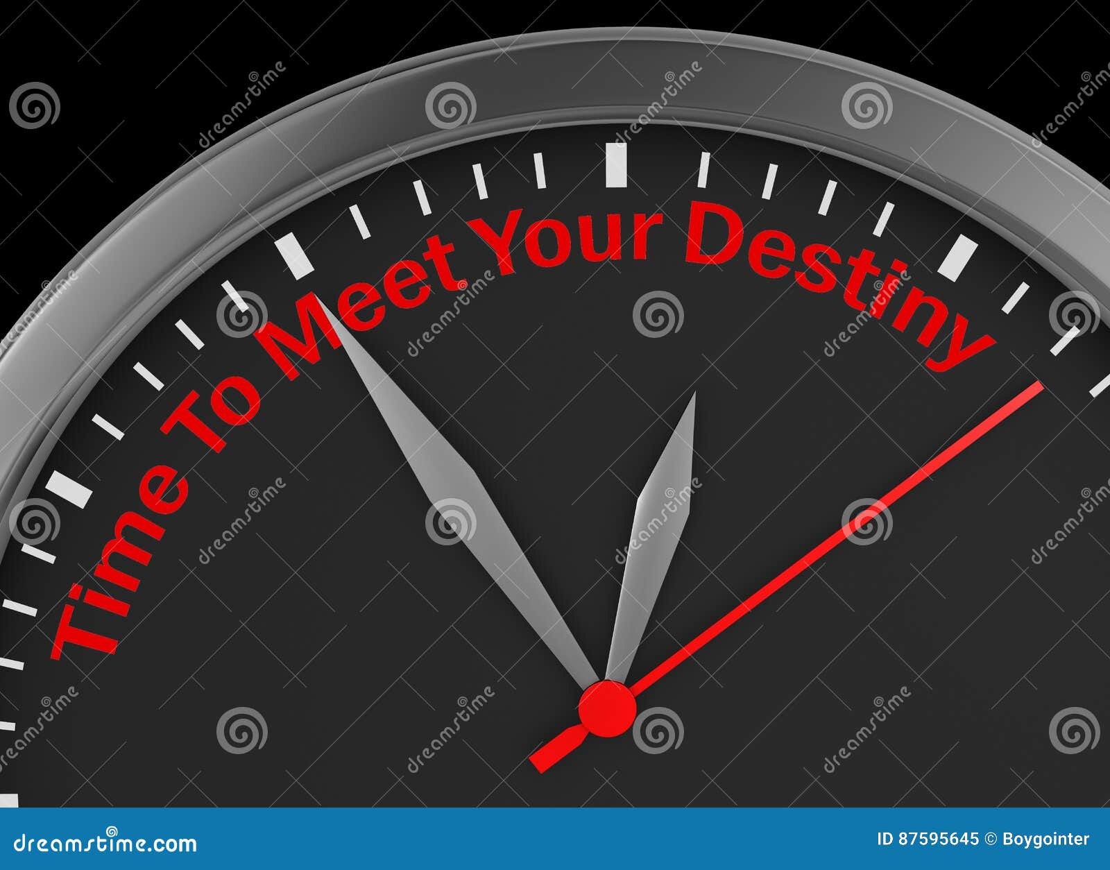 Time meet your destiny stock illustration. Illustration of progress ...