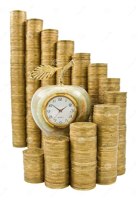 Time is money stock photo. Image of gain, green, bank - 13915726