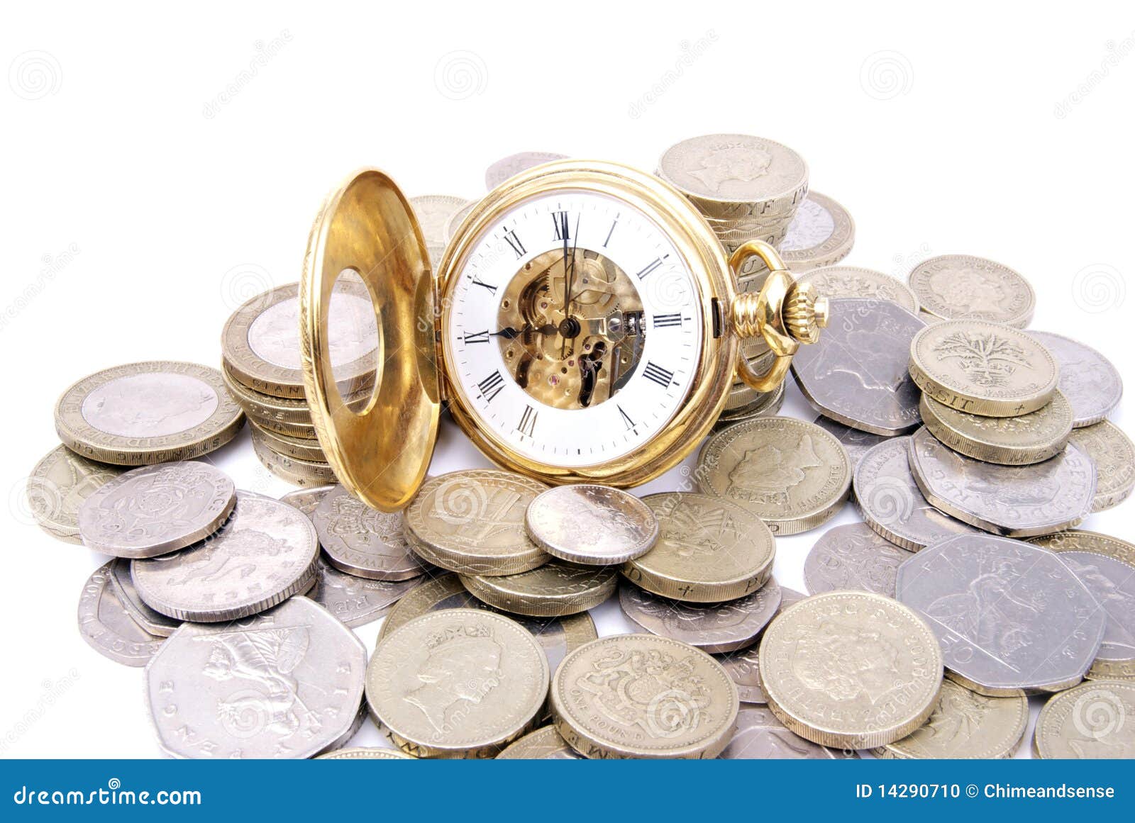 Time is money editorial image. Image of brass, earning - 14290710