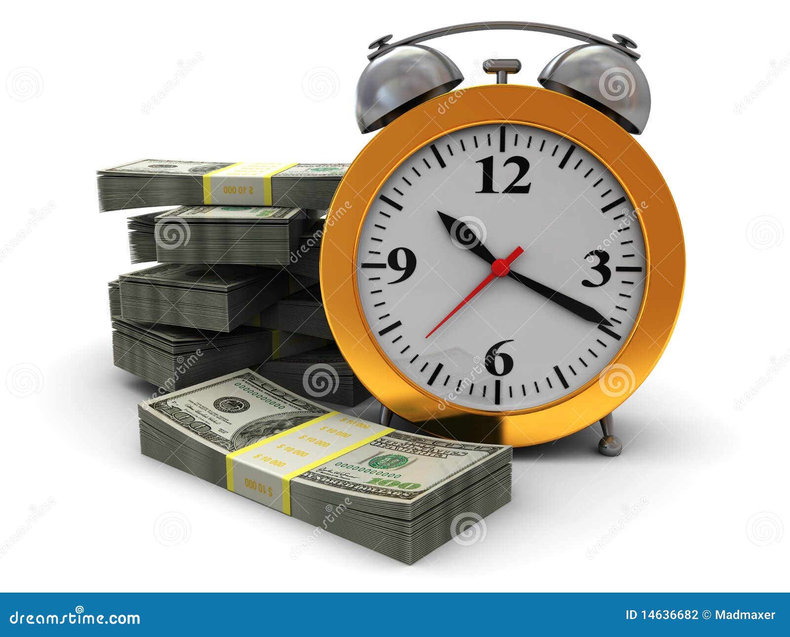 Time is money stock illustration. Illustration of prosperity - 14636682