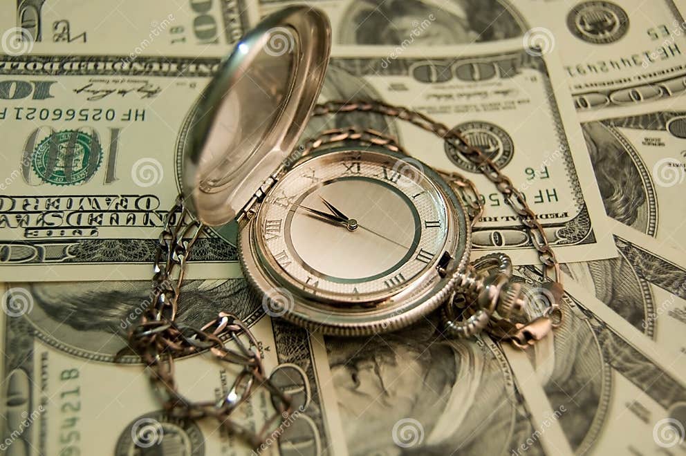 Time is money stock photo. Image of money, credit, clock - 17678804