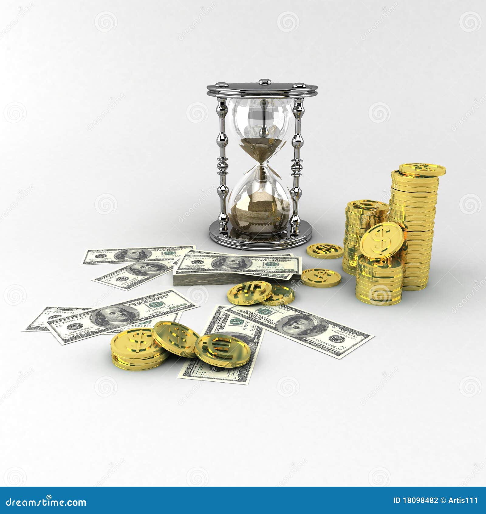 Time is money stock illustration. Illustration of graph - 18098482