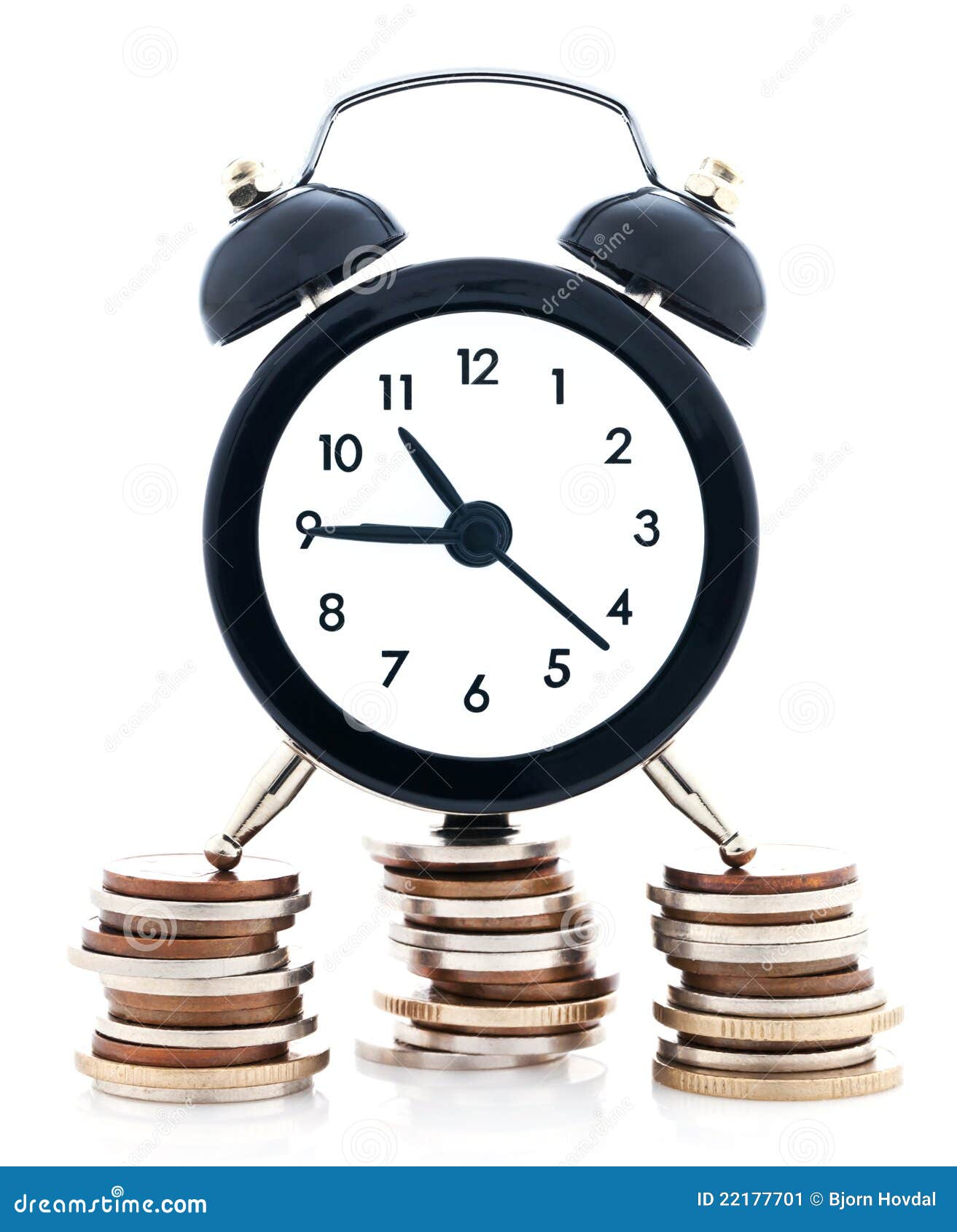 Time is money stock image. Image of dollar, coin, money - 22177701