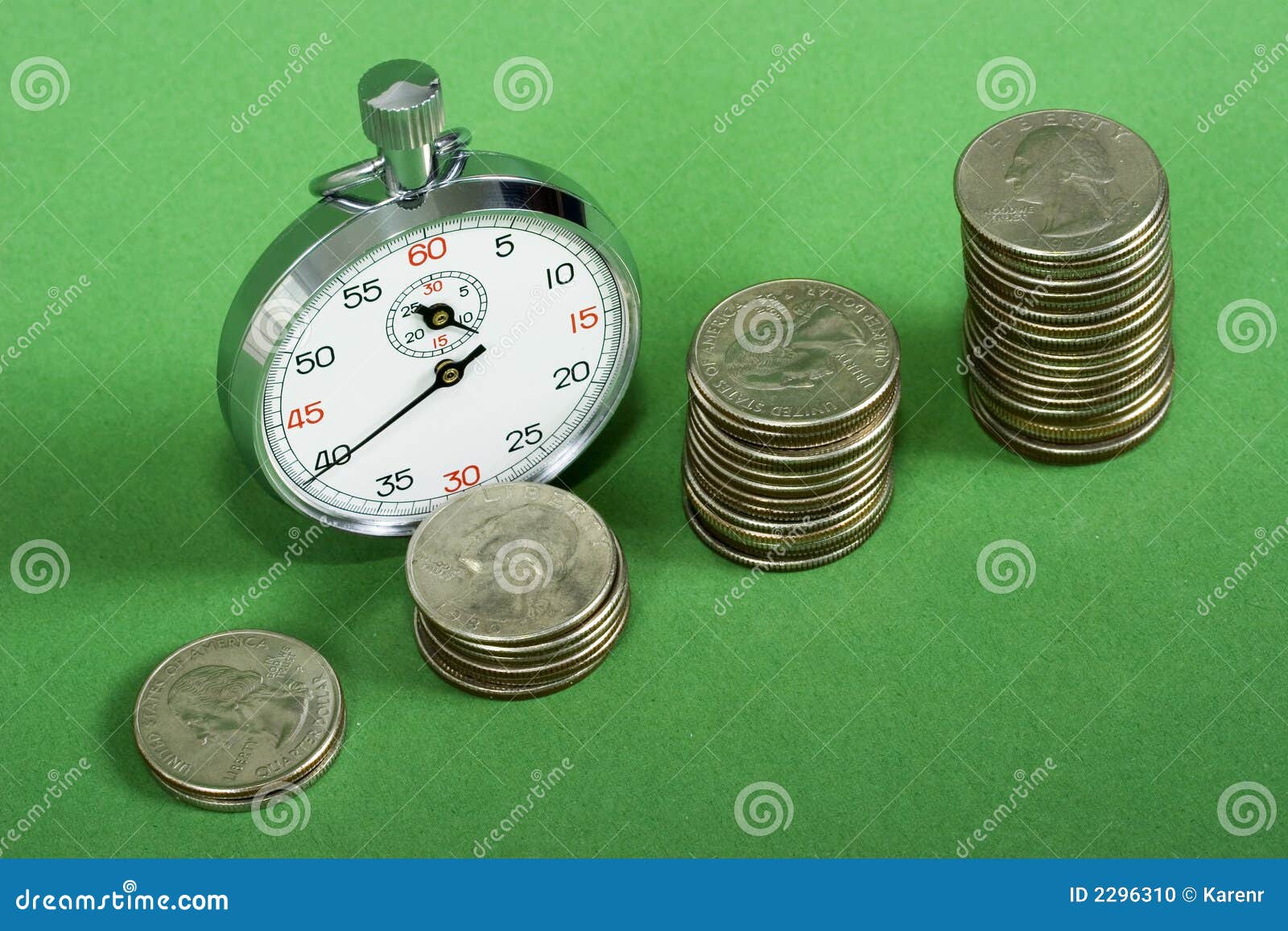Time is money stock photo. Image of quarters, banking - 2296310