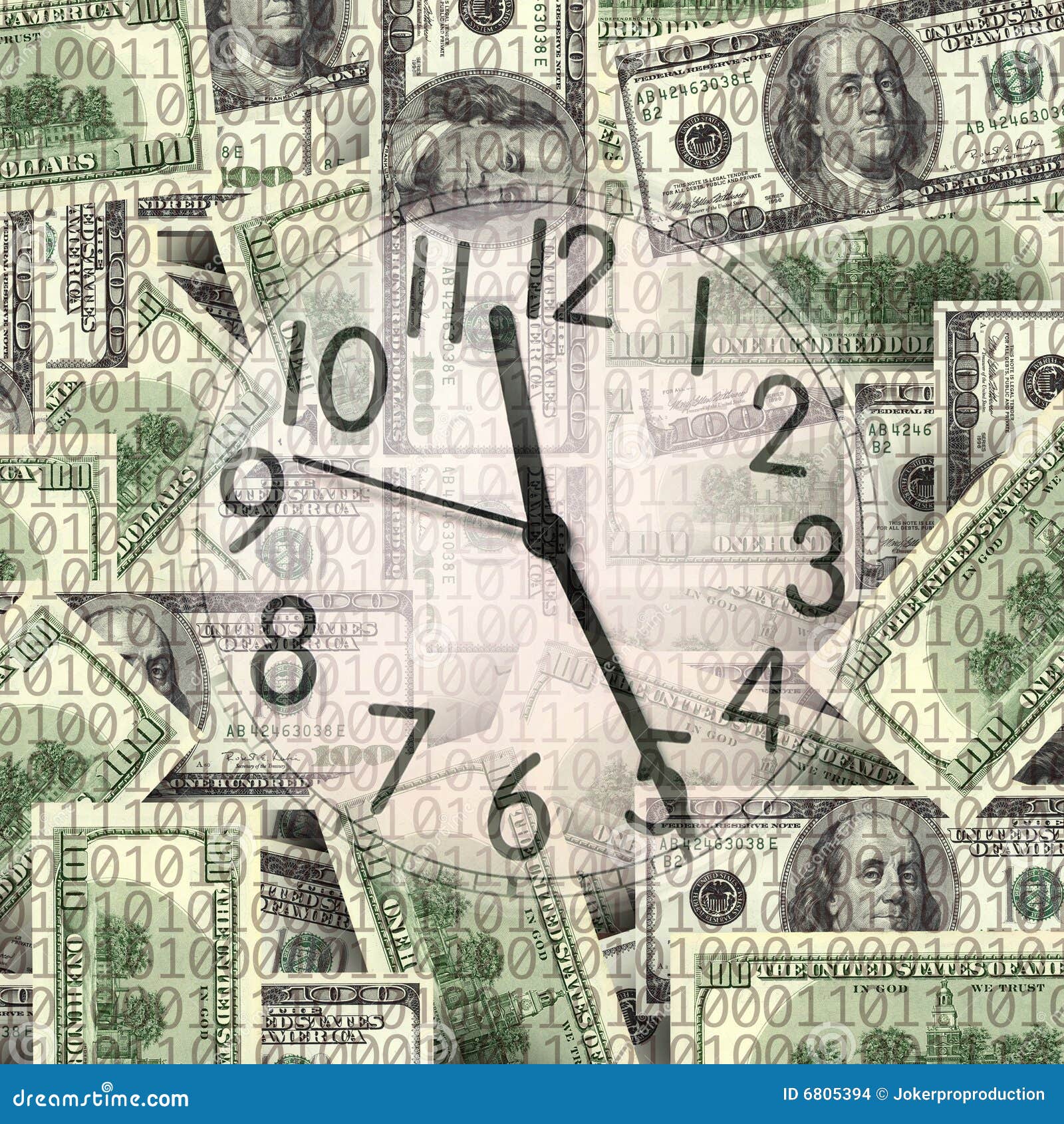 Time is money stock photo. Image of code, data, currency - 6805394