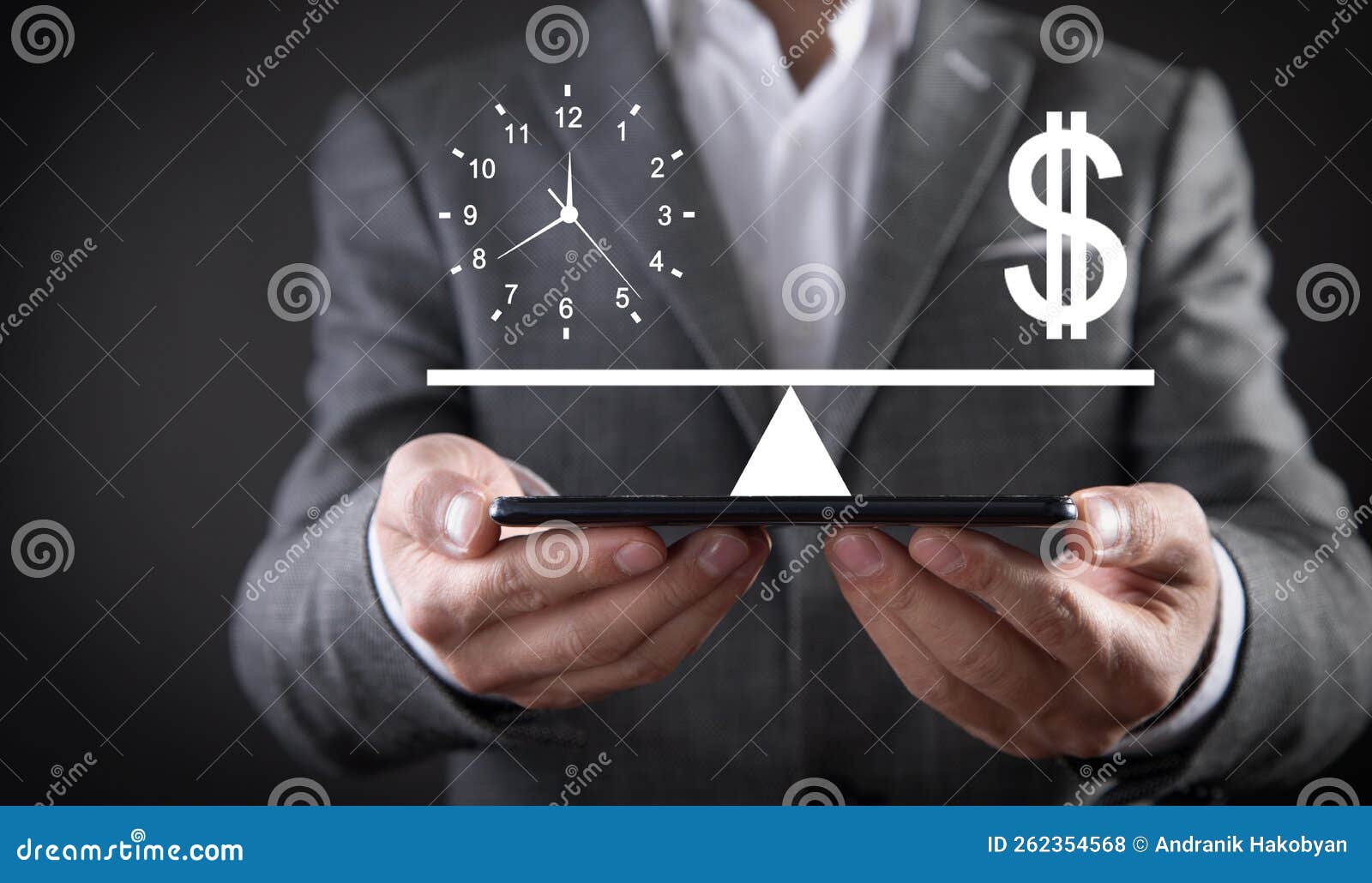 Time and Money Balance. Business Concept Stock Illustration ...
