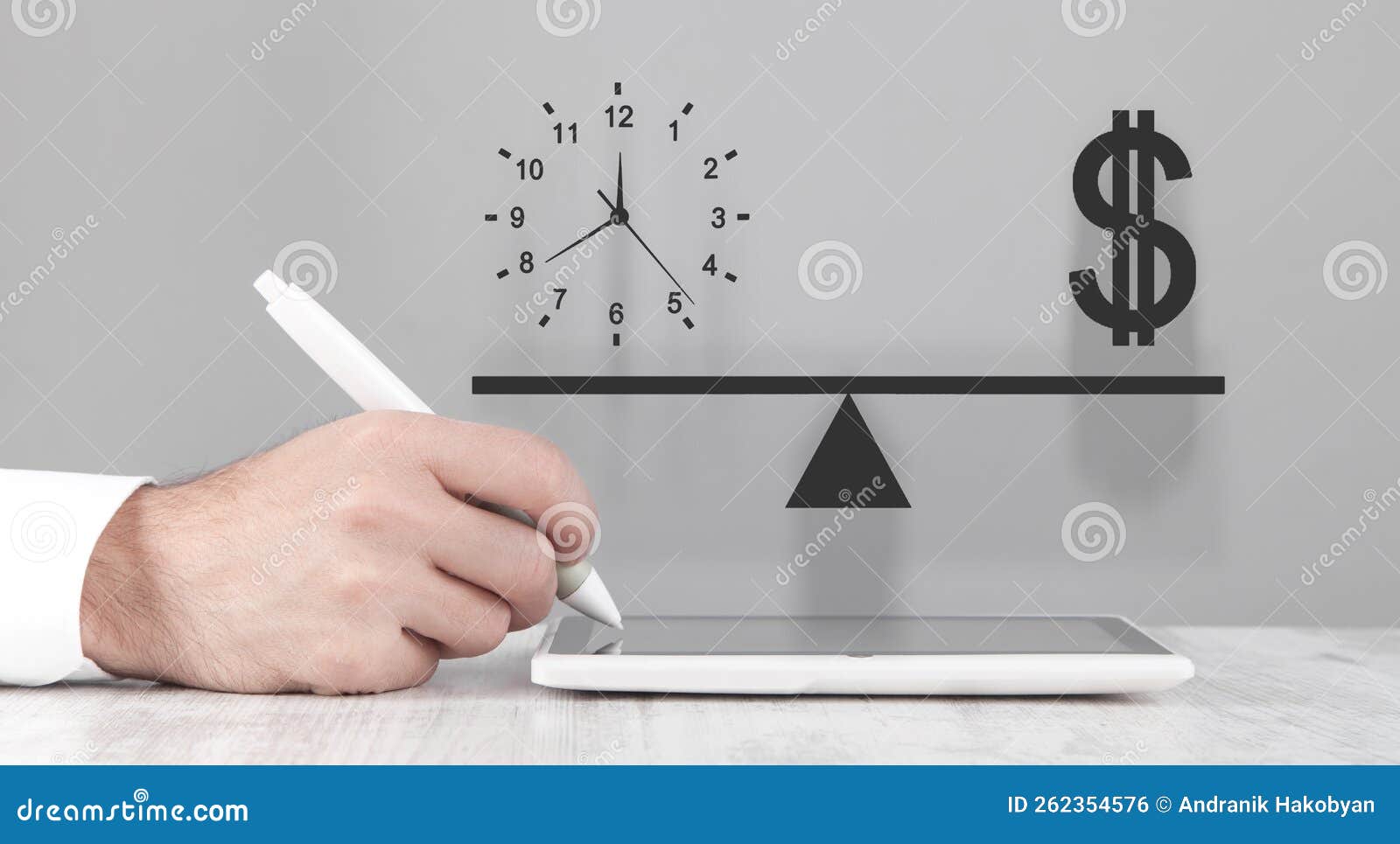 Time and Money Balance. Business Concept Stock Illustration ...