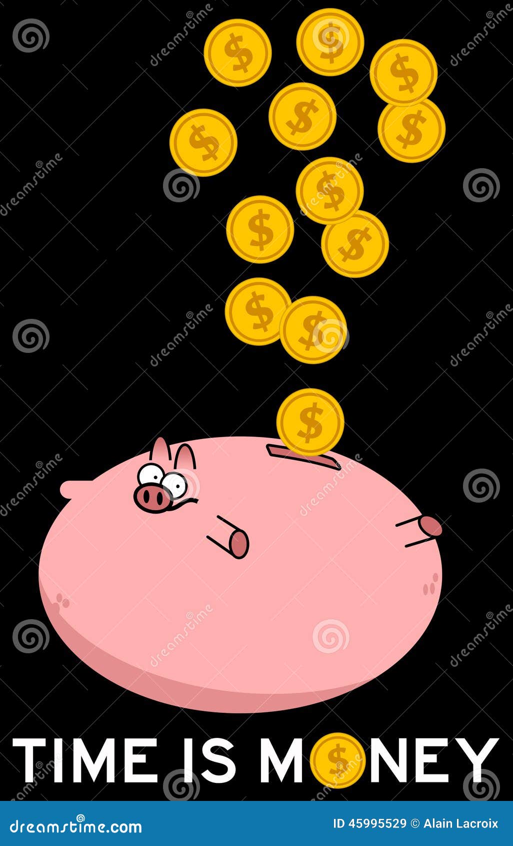 Time is money stock illustration. Illustration of banking - 45995529
