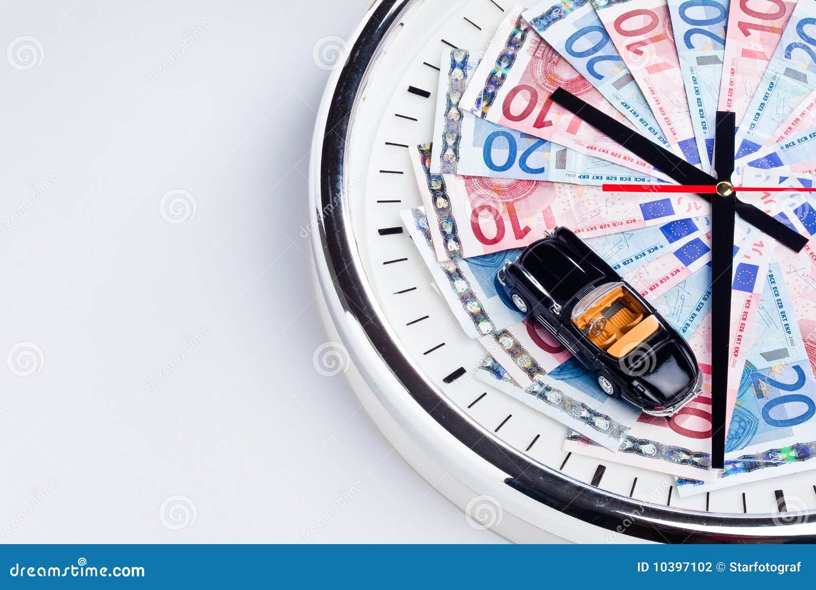 Time money and a car stock photo. Image of concept, round - 10397102