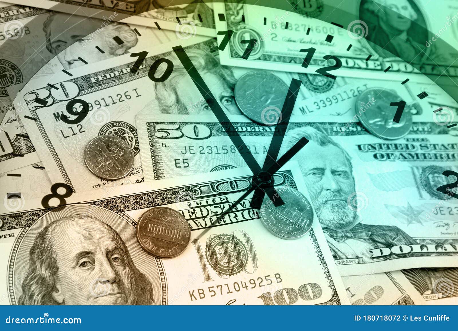 Time is money stock photo. Image of banknote, banknotes - 180718072