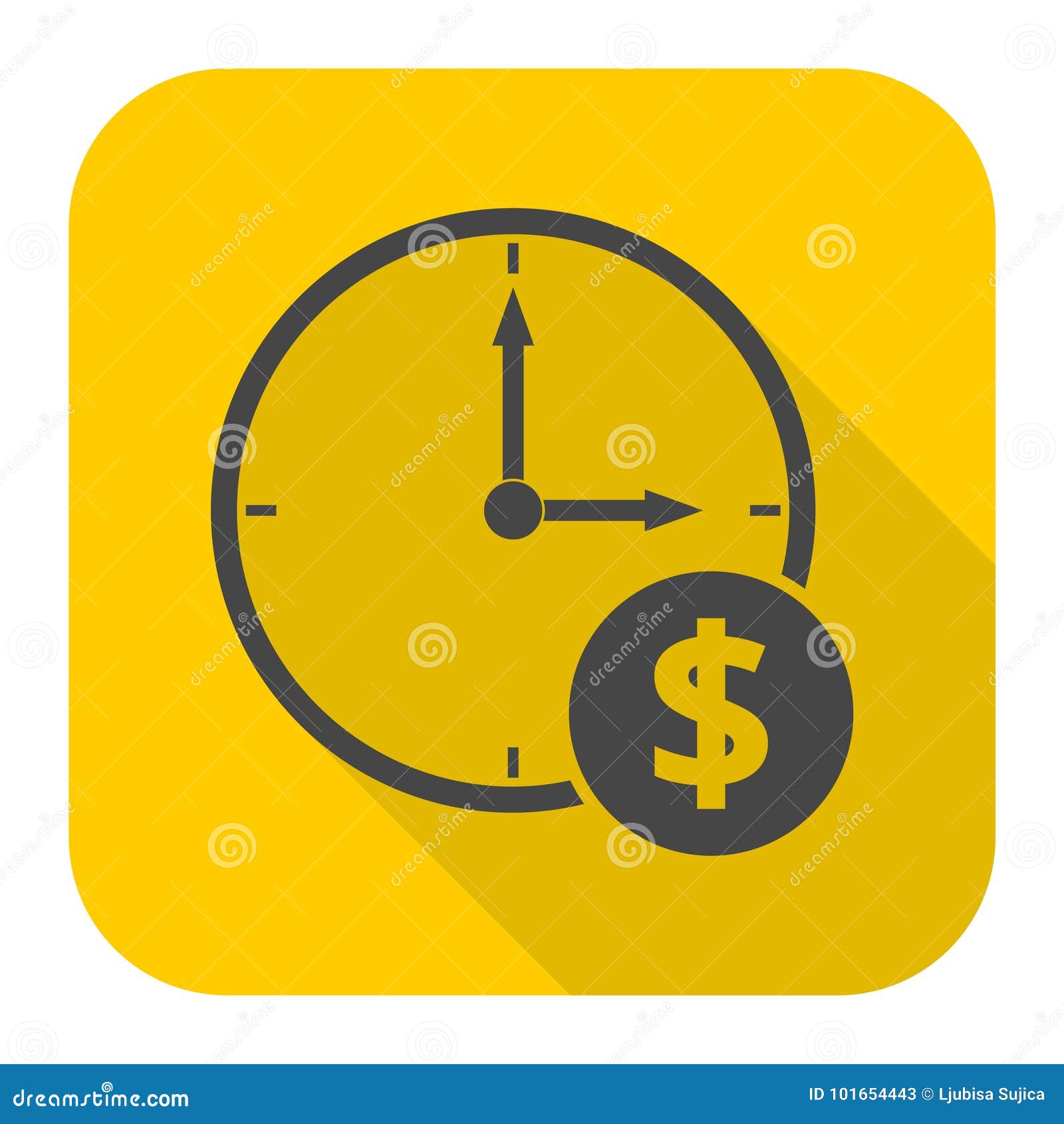 Time is Money, Clock Money Concept Icon Stock Vector - Illustration of ...
