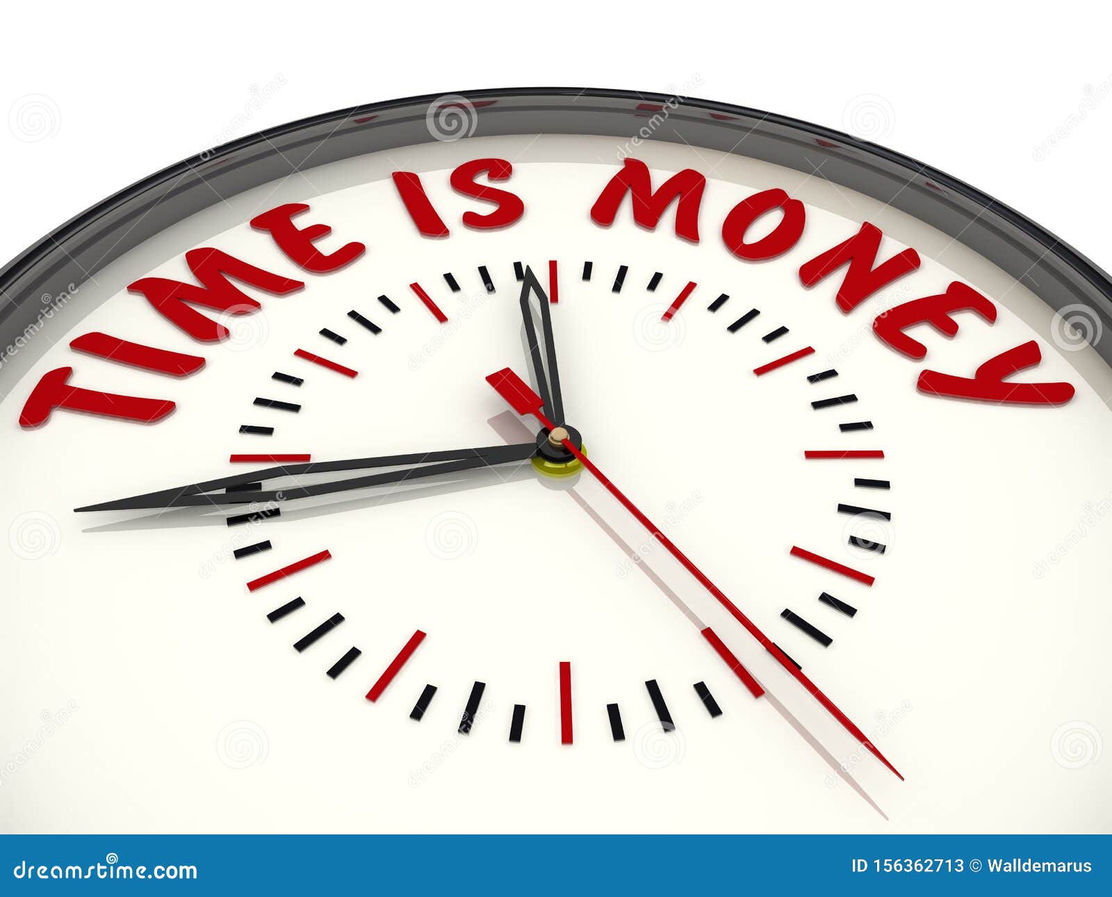 Time is Money. Clock with Text Stock Illustration - Illustration of ...