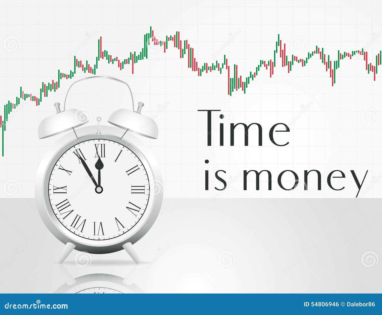 Time is money stock vector. Illustration of time, business - 54806946