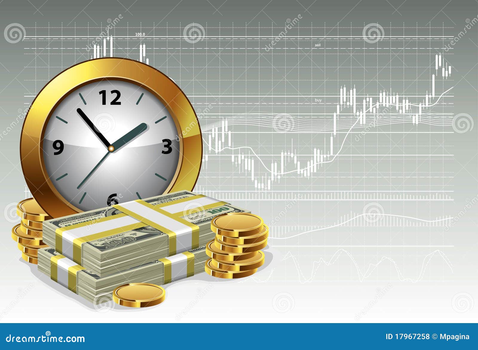 Time is money concept stock vector. Illustration of dollar - 17967258