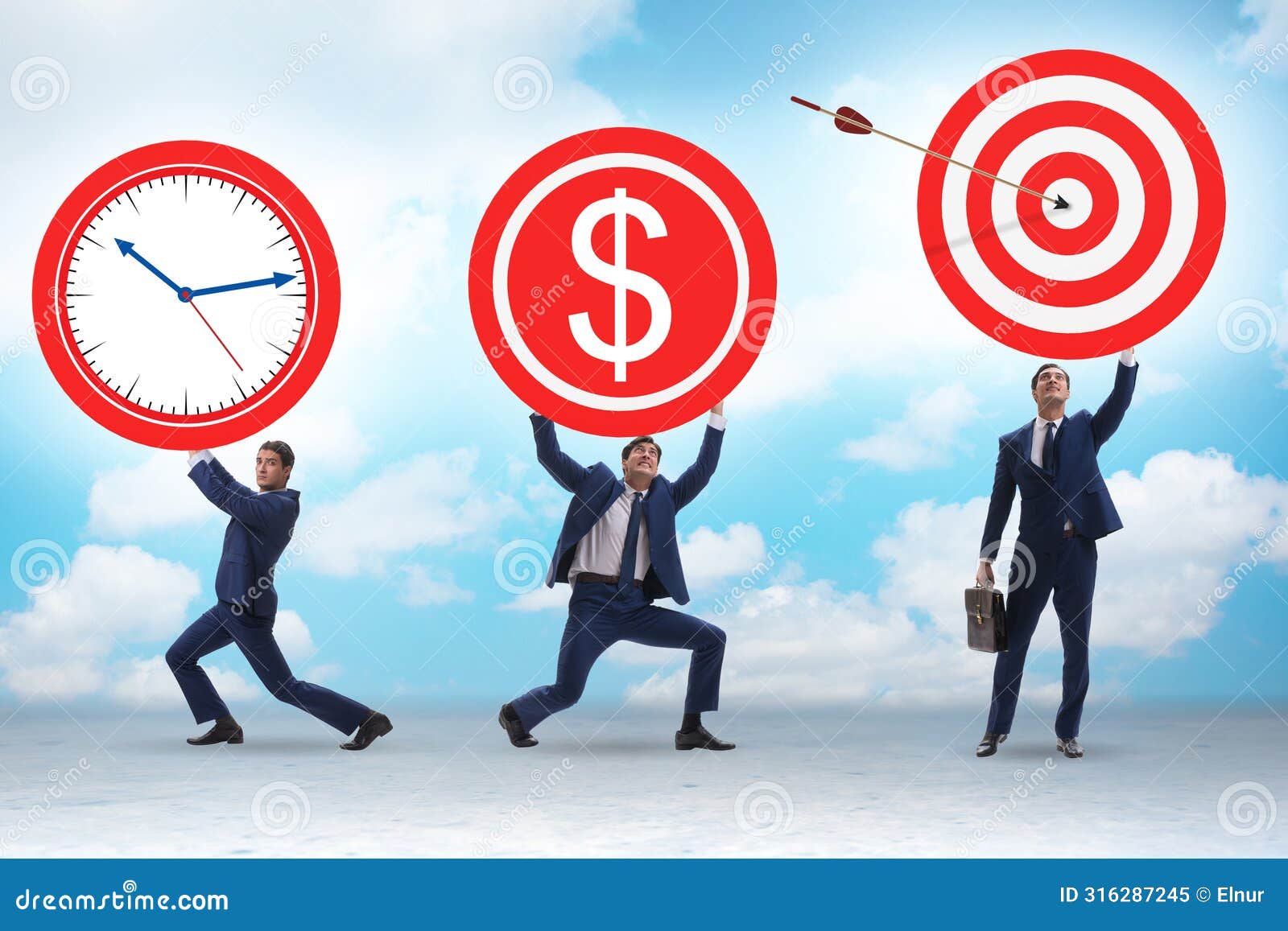 Time is Money Concept with Aims Stock Image - Image of clock, economy ...