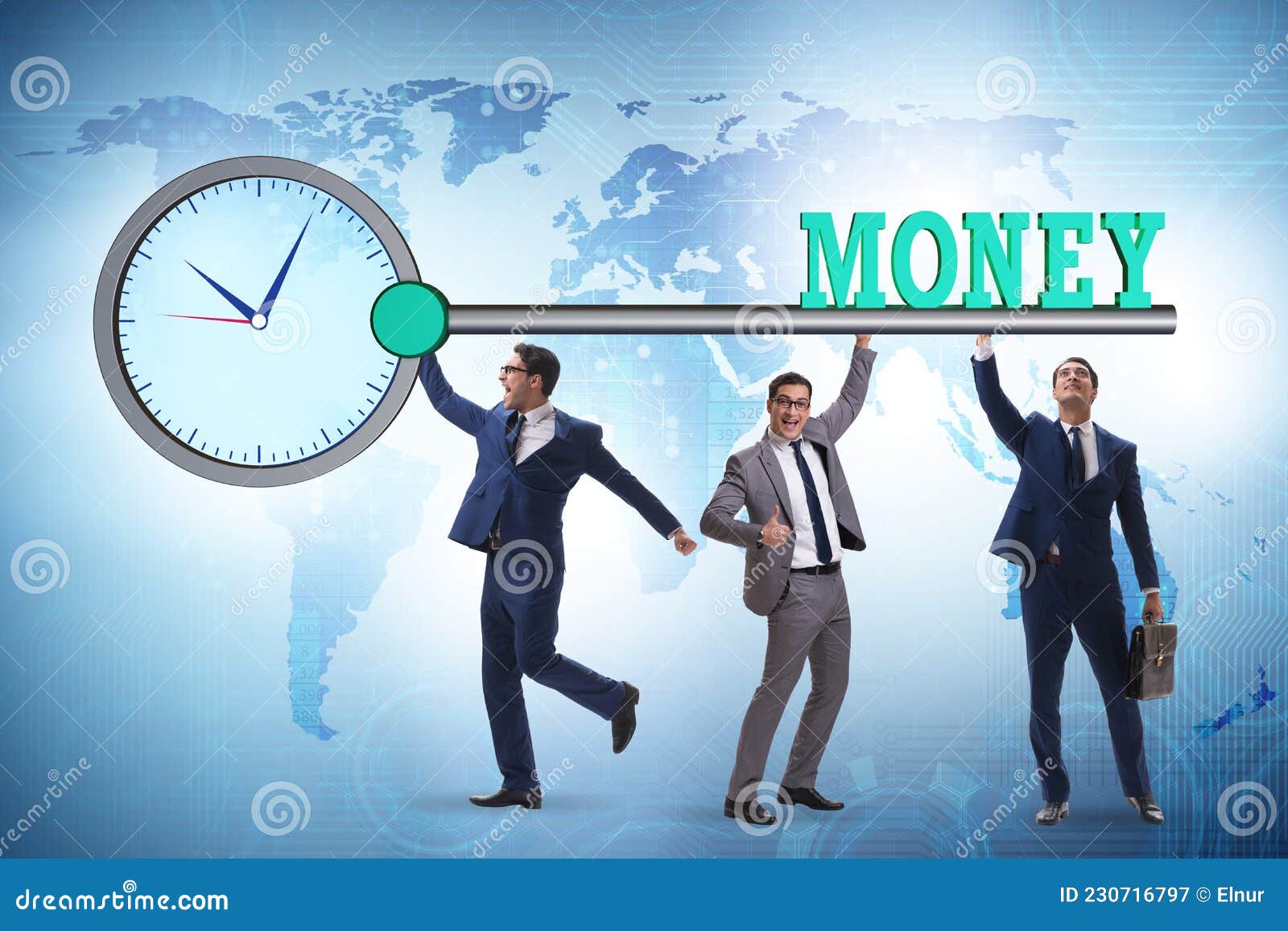 Time is Money Concept with Businessman and Key Stock Image - Image of ...