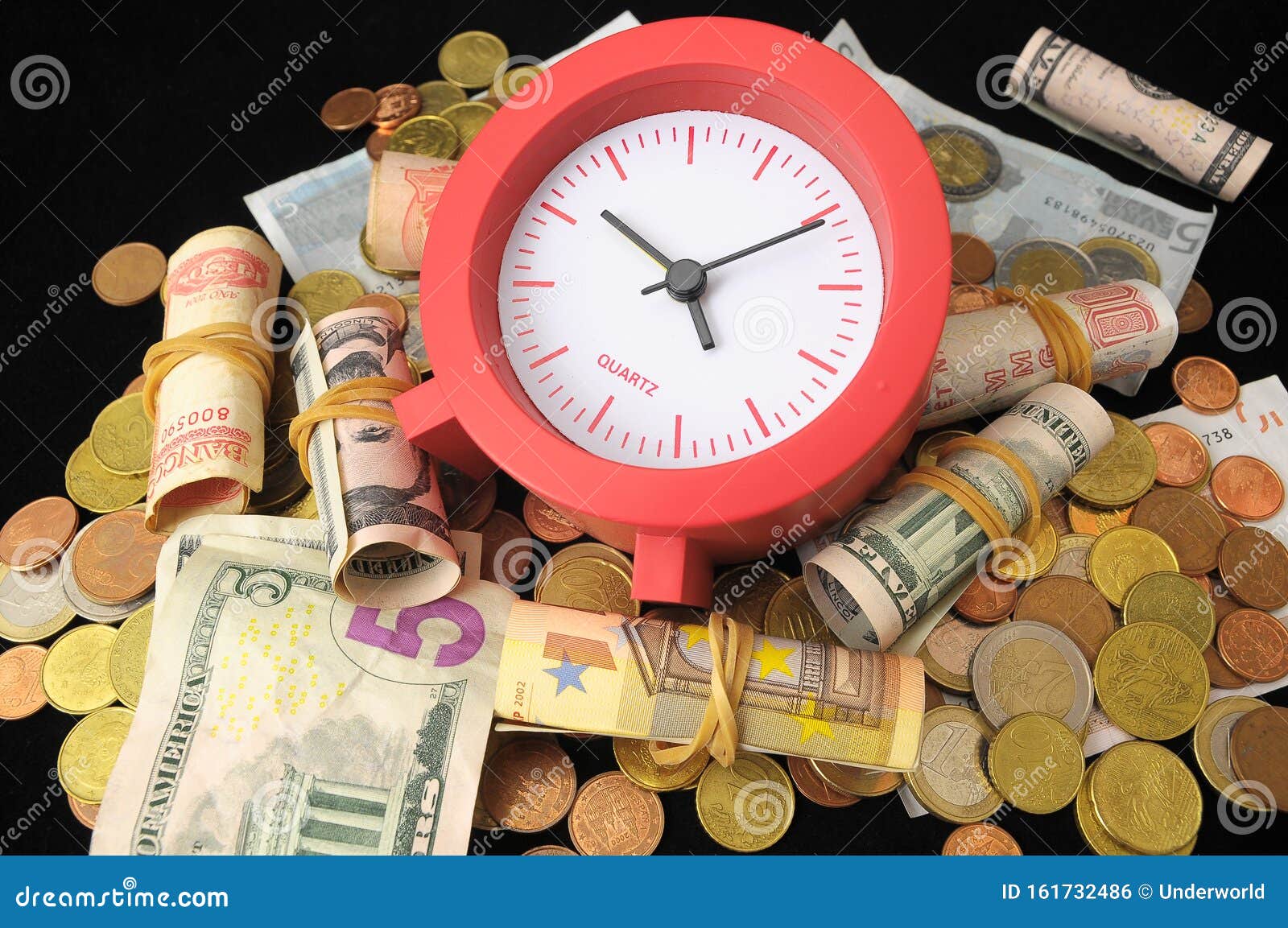 Time is Money Concept stock photo. Image of coin, dollar - 161732486