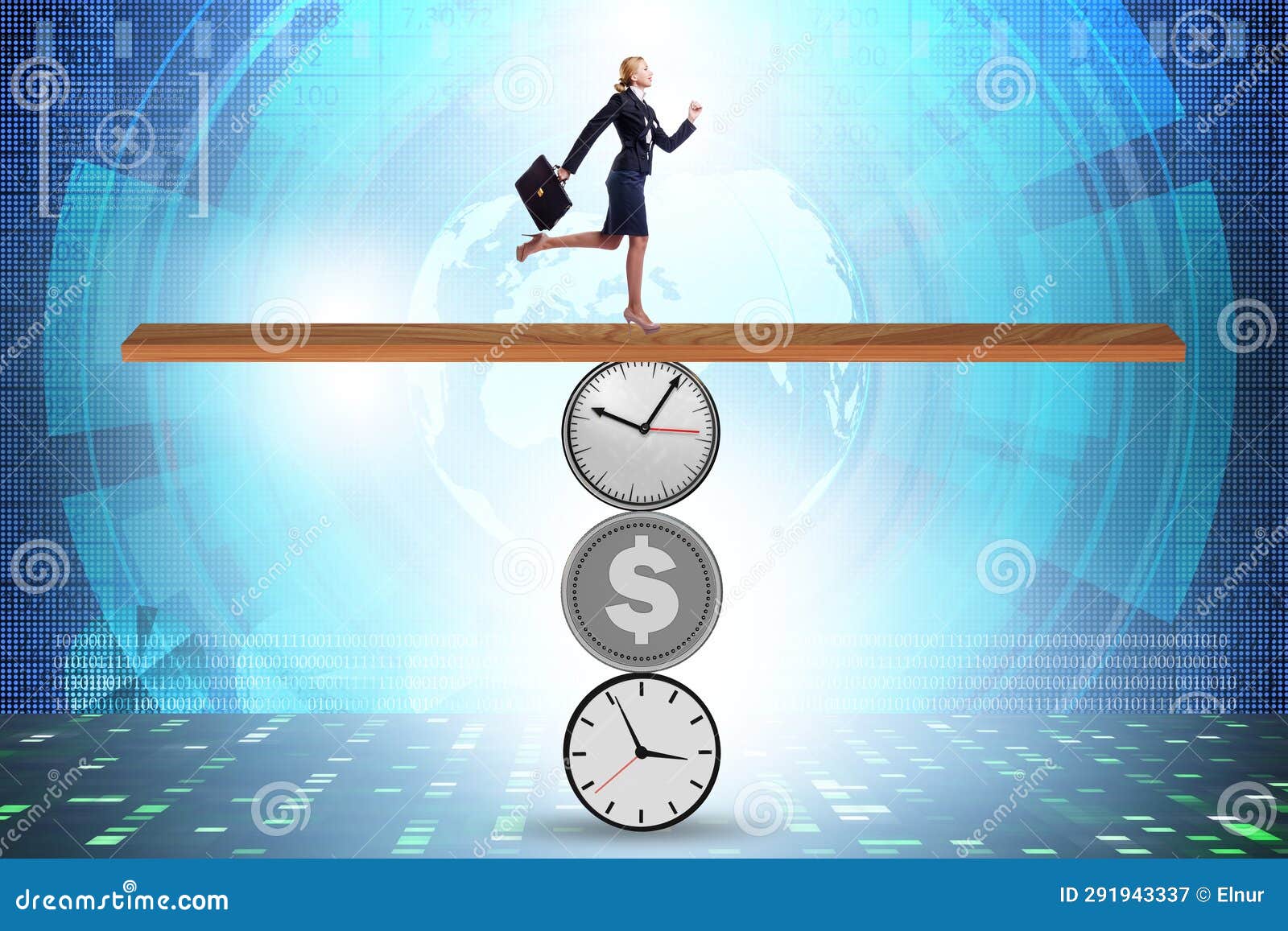 Time is Money Concept with Clock and Dollar Stock Image - Image of ...