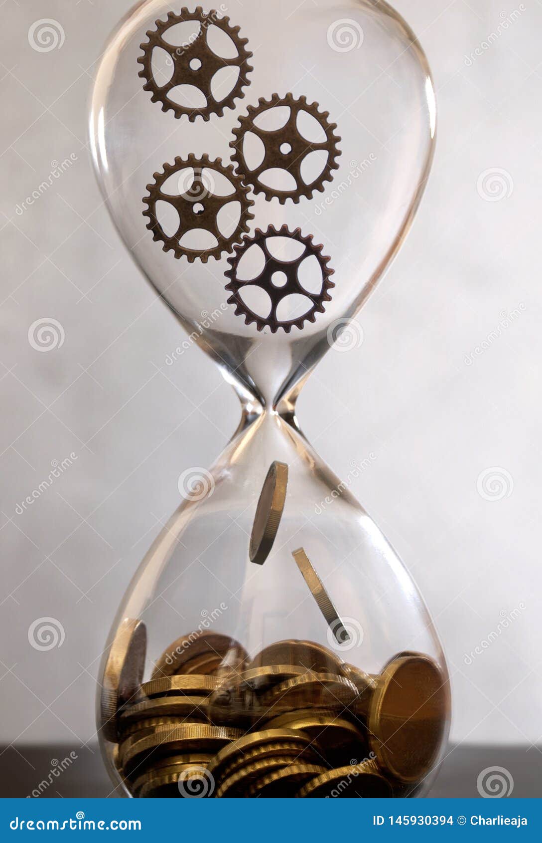 Time is money concept stock illustration. Illustration of coins - 145930394