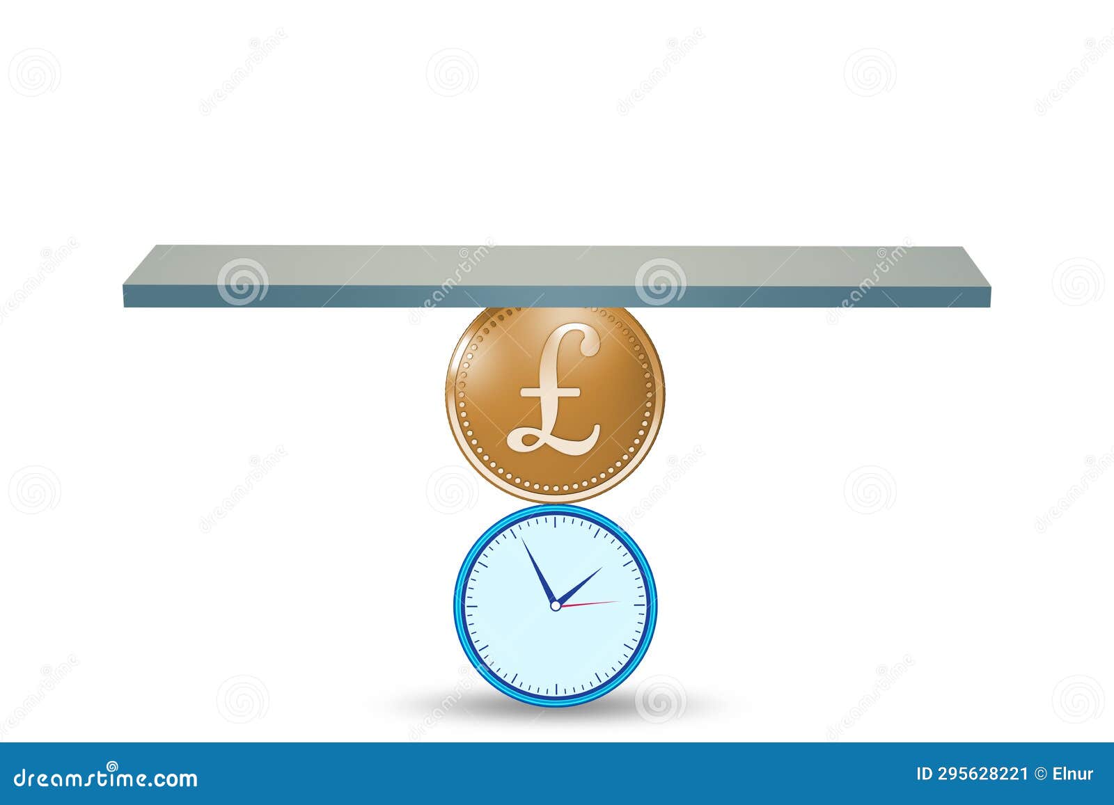 Time is Money Concept with Clock and Pound Stock Image - Image of ...