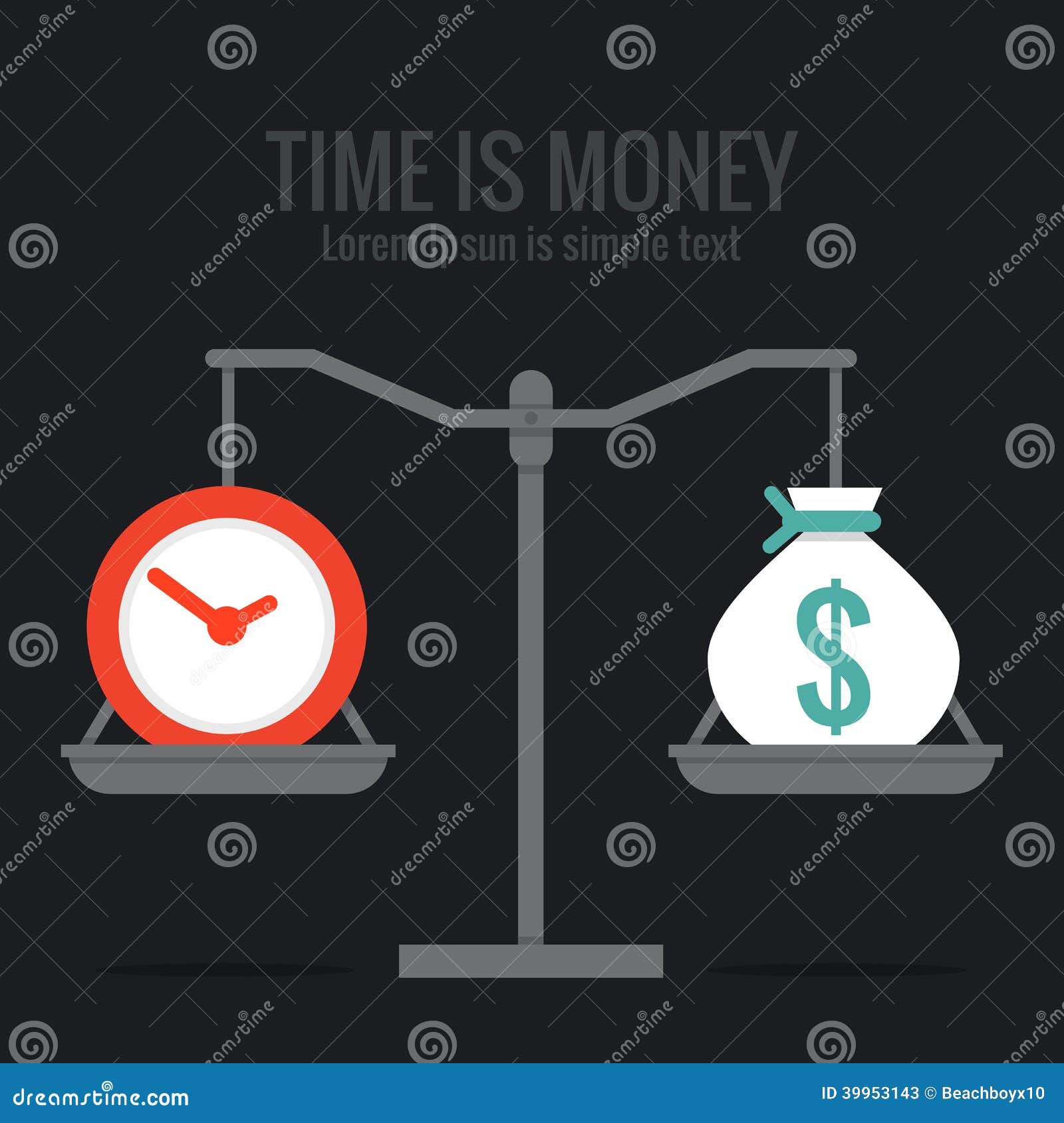 Time Is Money. Scales Icon In Flat Style. Libra Symbol, Balance Sign ...