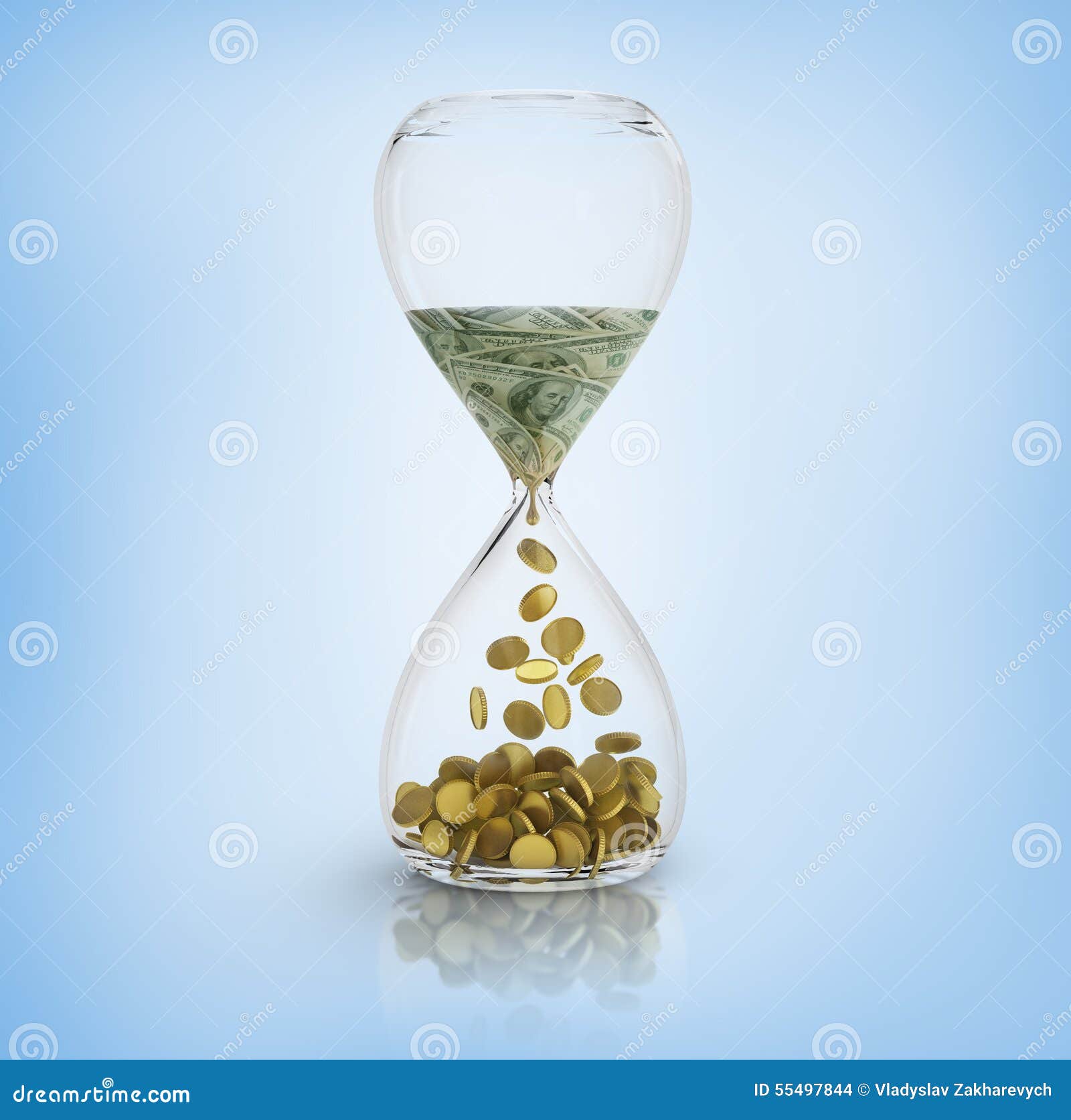 Time is money concept. stock photo. Image of dollar, idea - 55497844