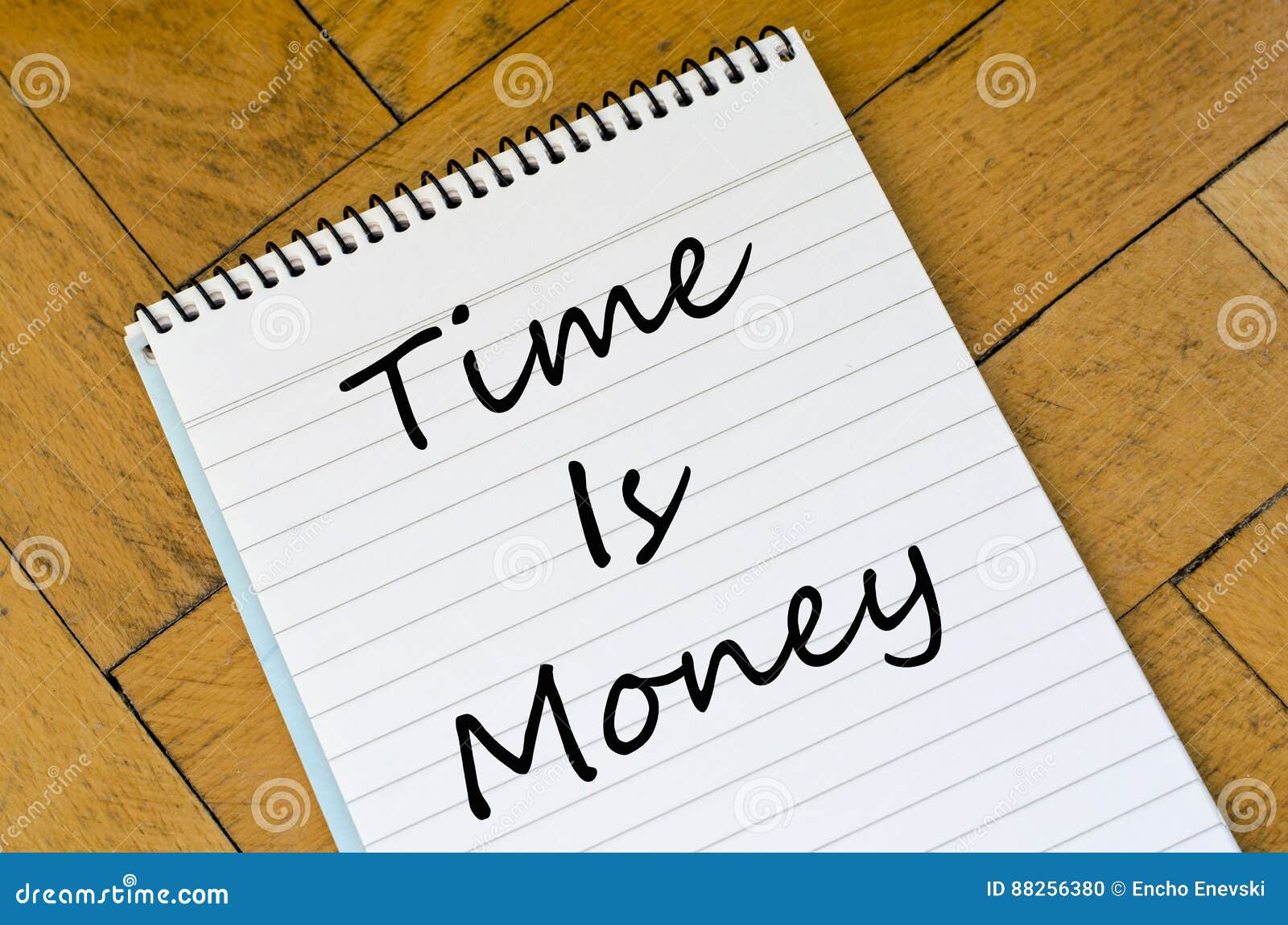 Time is Money Concept on Notebook Stock Photo - Image of pencil ...
