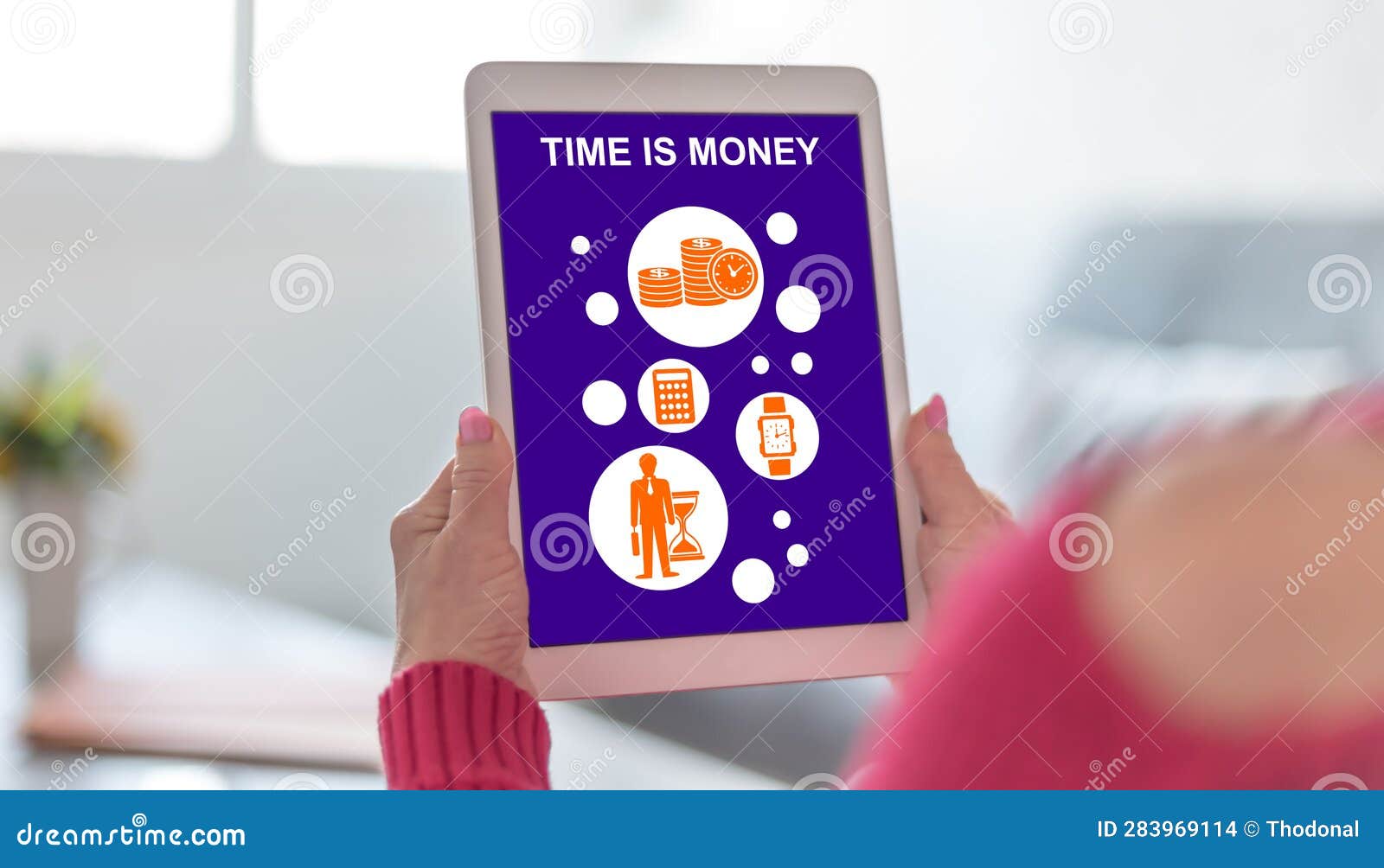 Time is Money Concept on a Tablet Stock Photo - Image of fund, finance ...
