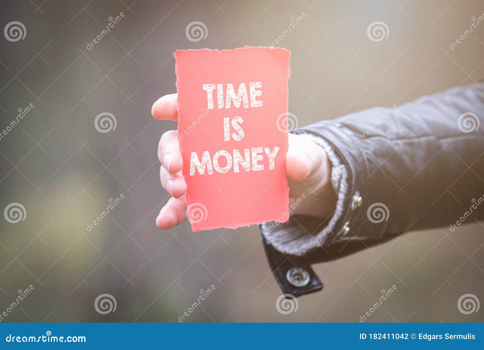 TIME is MONEY Concept. Text on the Sheet in Hand Stock Photo - Image of ...