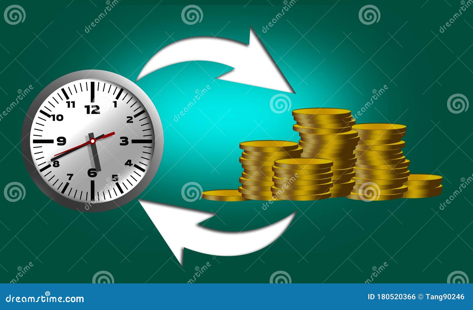 Time and Money Cycle Diagram Stock Illustration - Illustration of ...