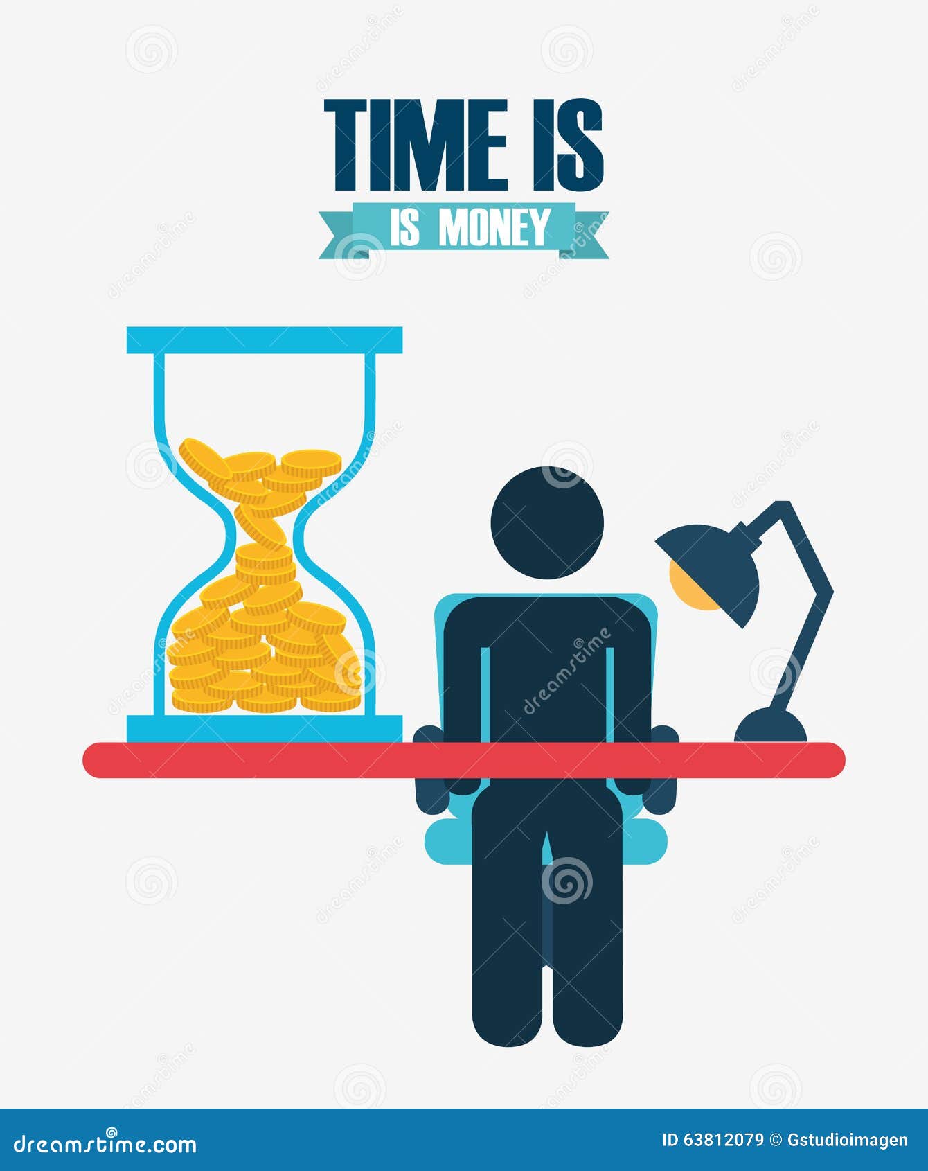 Time is money design stock illustration. Illustration of finance - 63812079