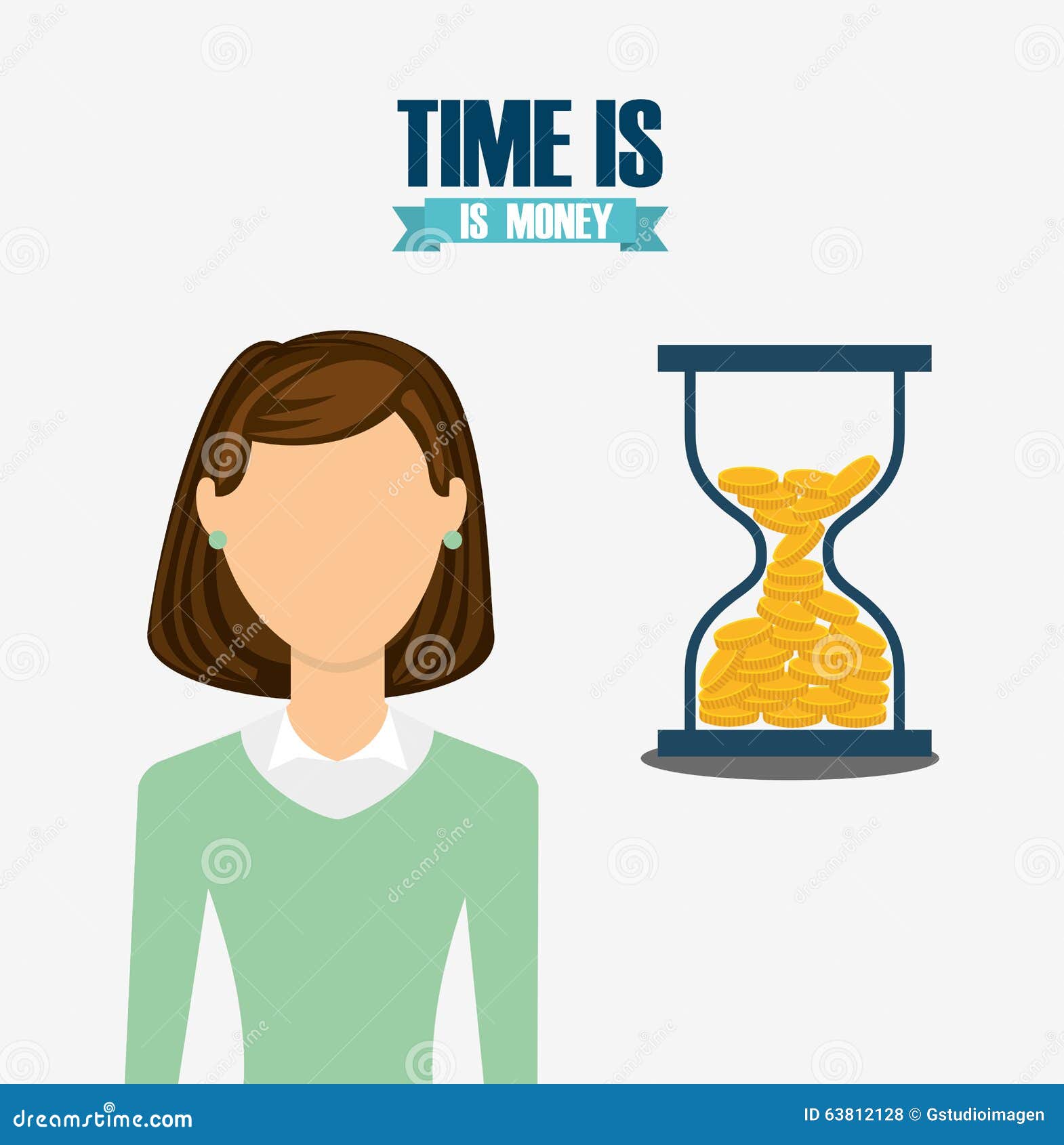 Time is money design stock illustration. Illustration of financial ...