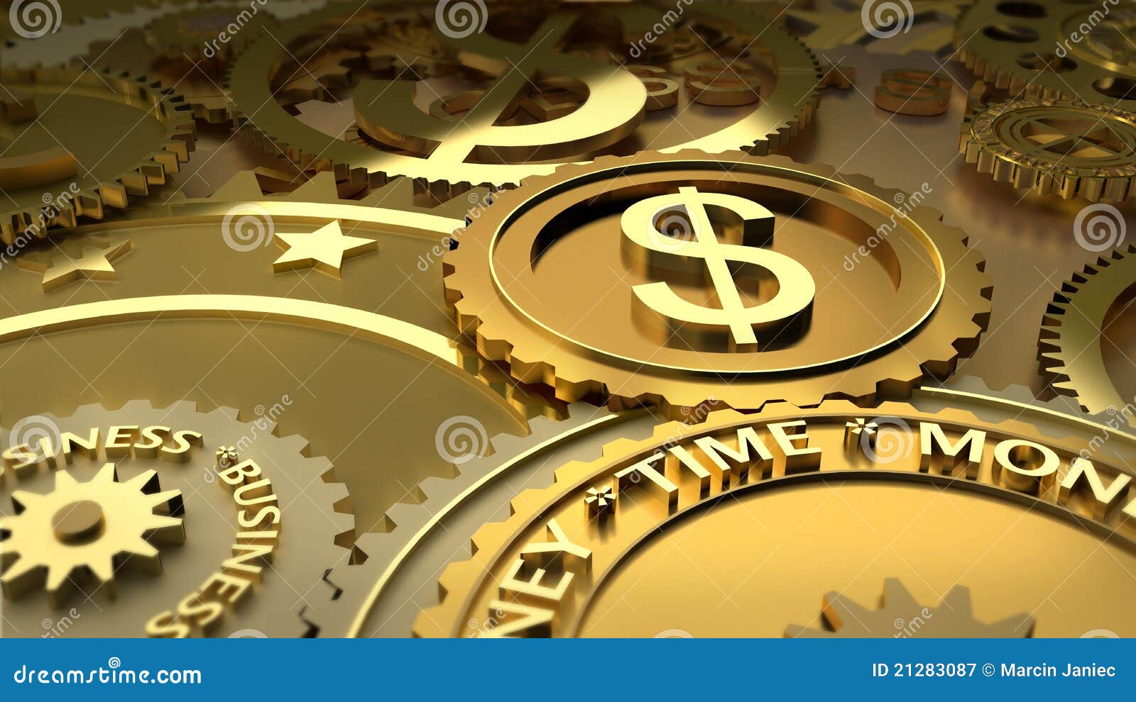 Time is Money. Dollar Currency Highlights. Stock Illustration ...