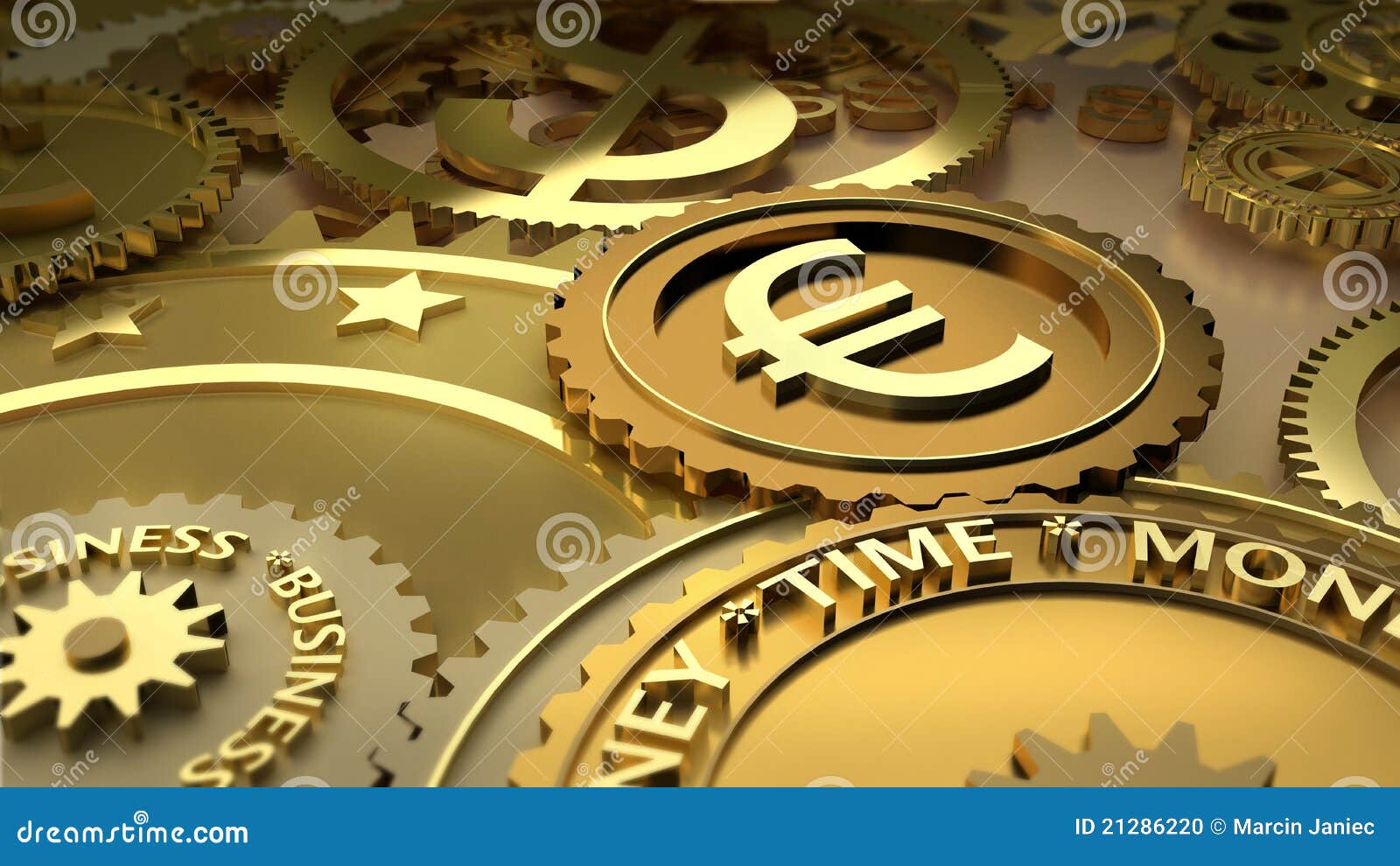 Time is Money. Euro Currency Highlights. Stock Illustration ...