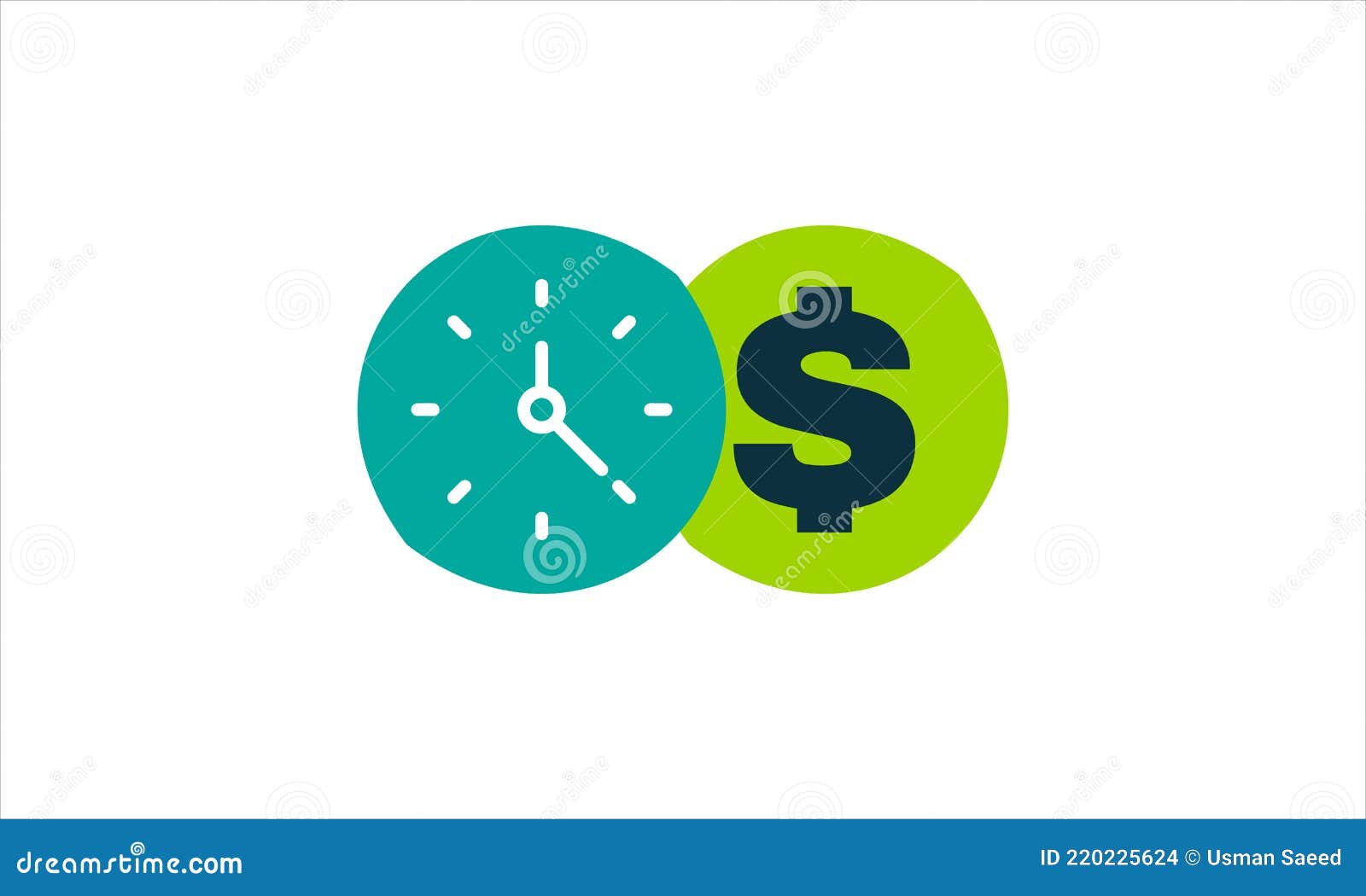 Time is Money Icon Logo Design Template Illustration Stock Illustration ...