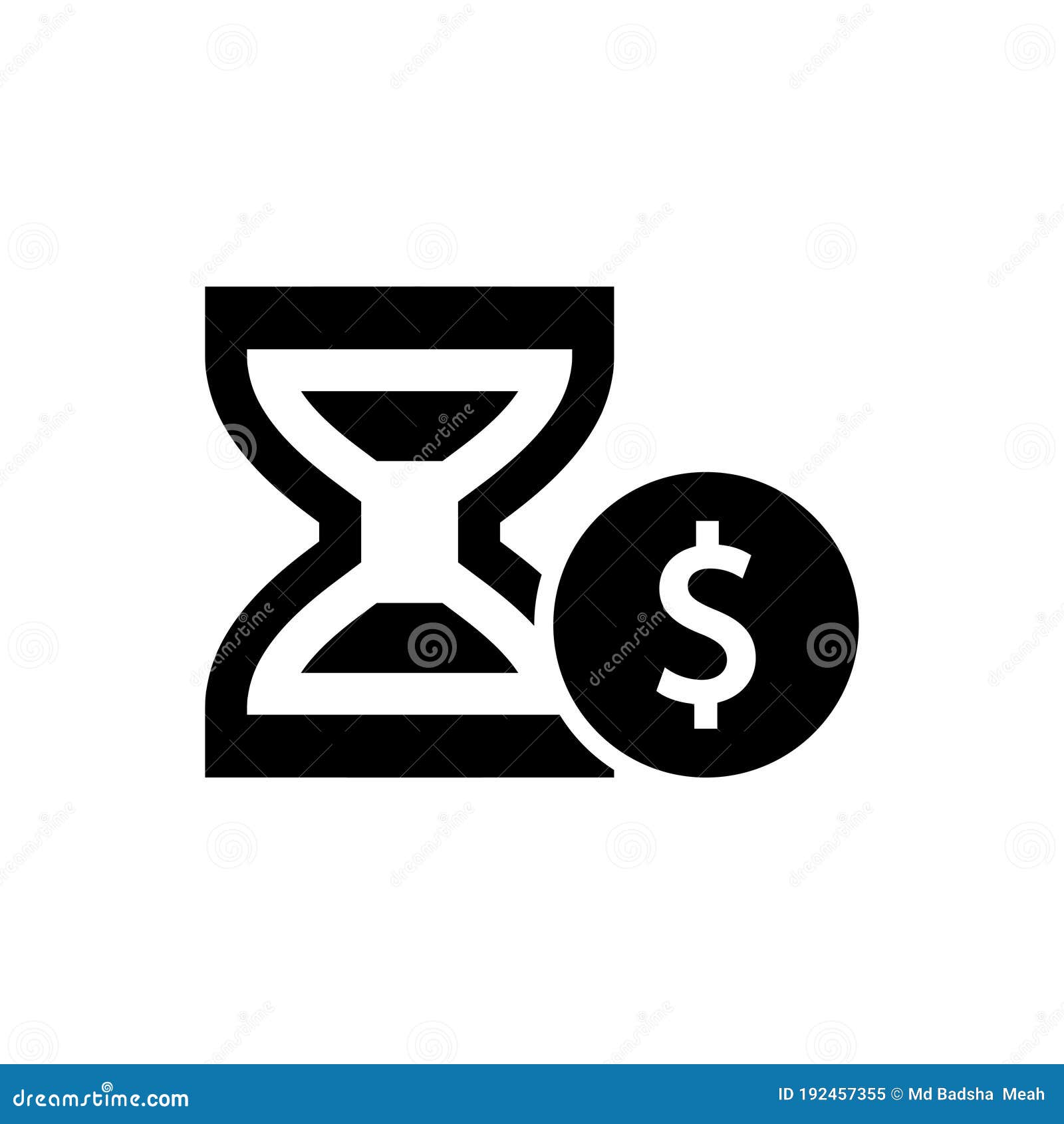 Time is Money Icon stock vector. Illustration of time - 192457355