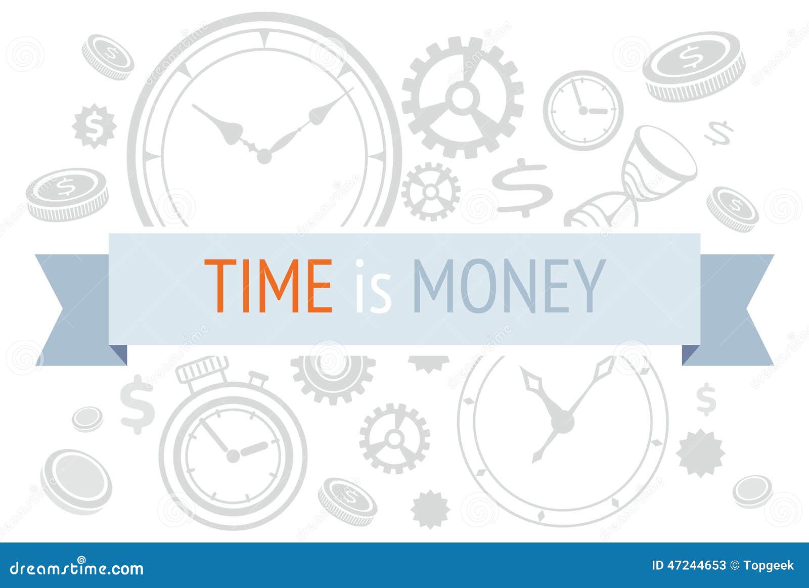 Time is Money Icons Concept Stock Vector - Illustration of investment ...